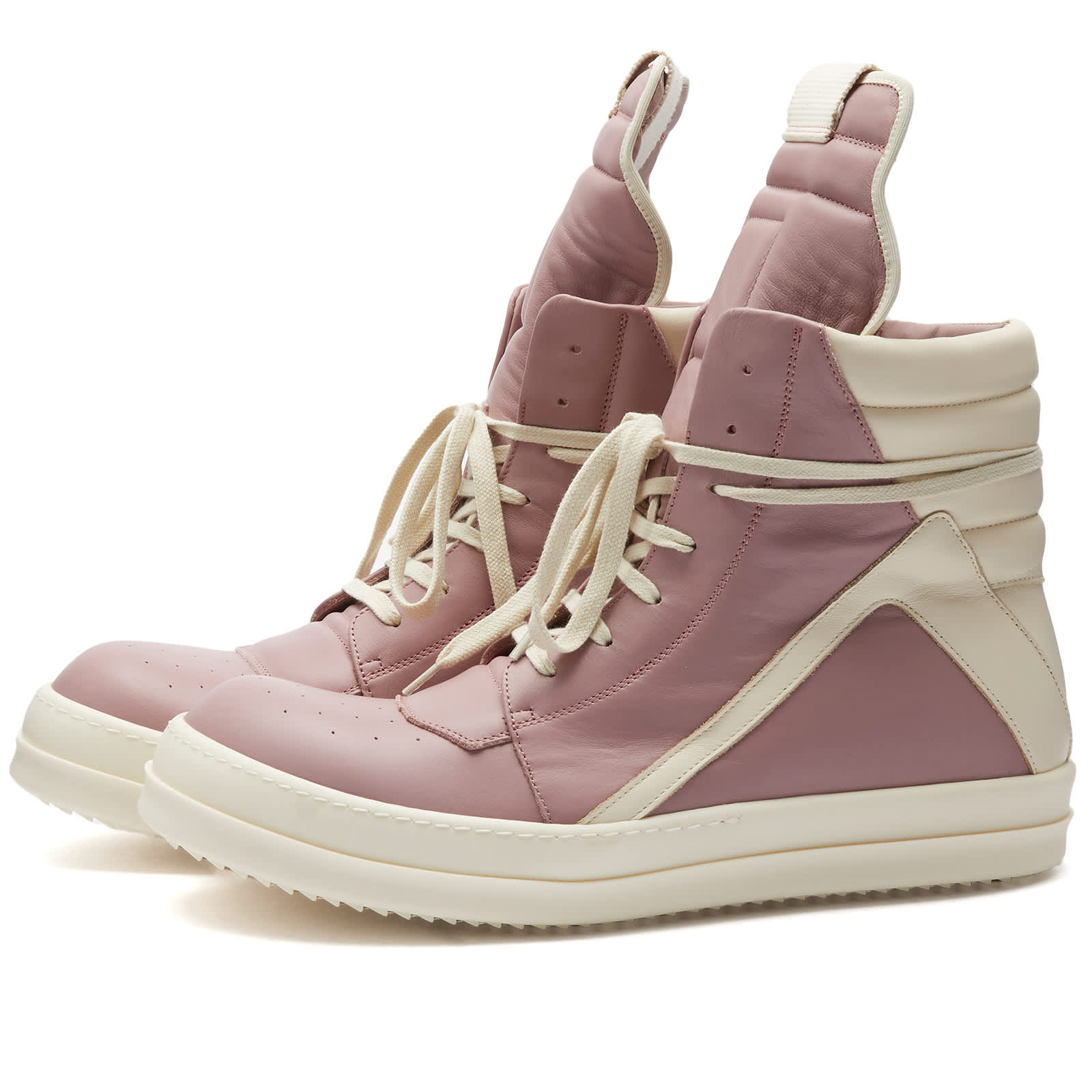 Rick Owens Geobasket Sneaker Dusty Pink & Milk | END. (US)