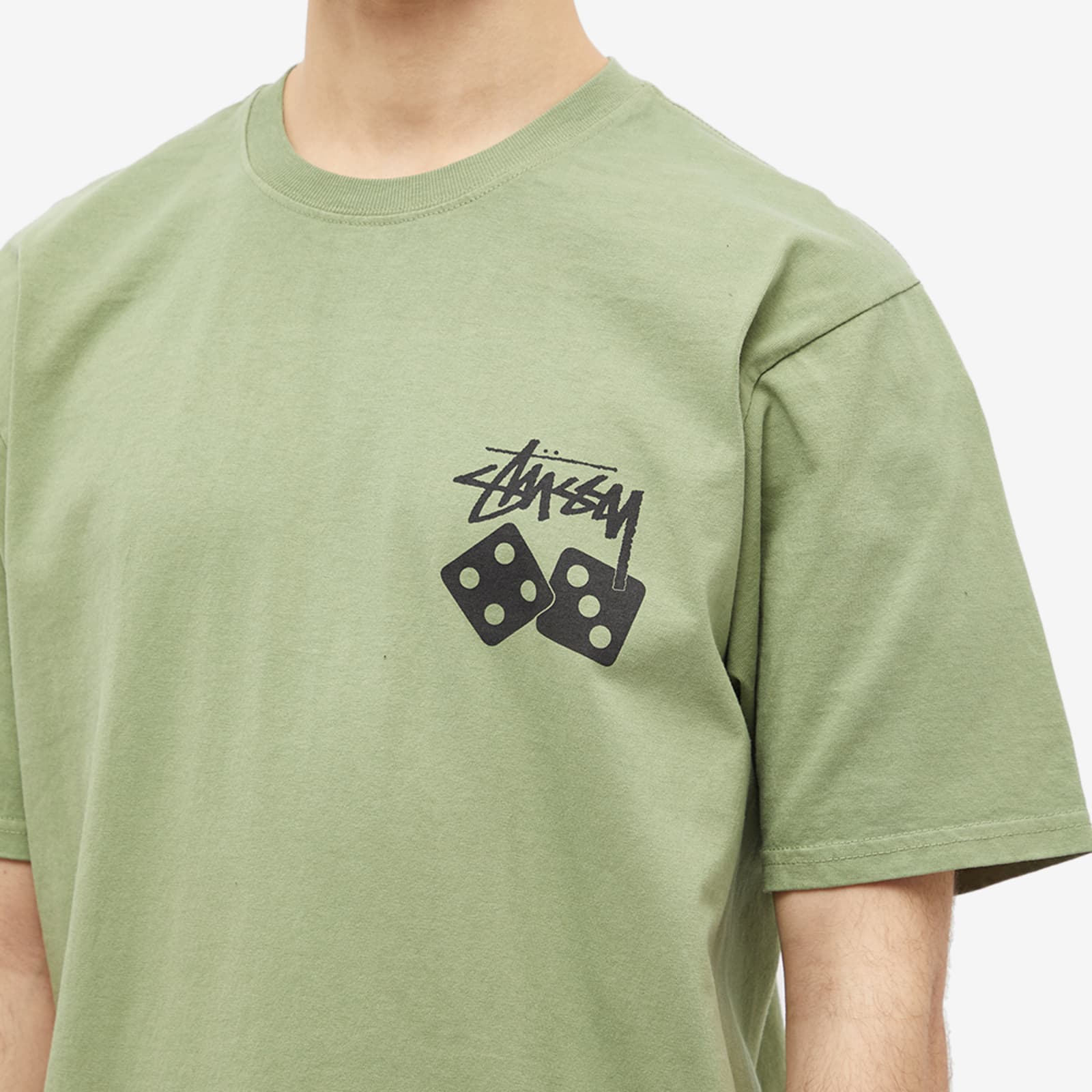 Stussy Dice Pigment Dyed T-Shirt Artichoke | END. (JP)