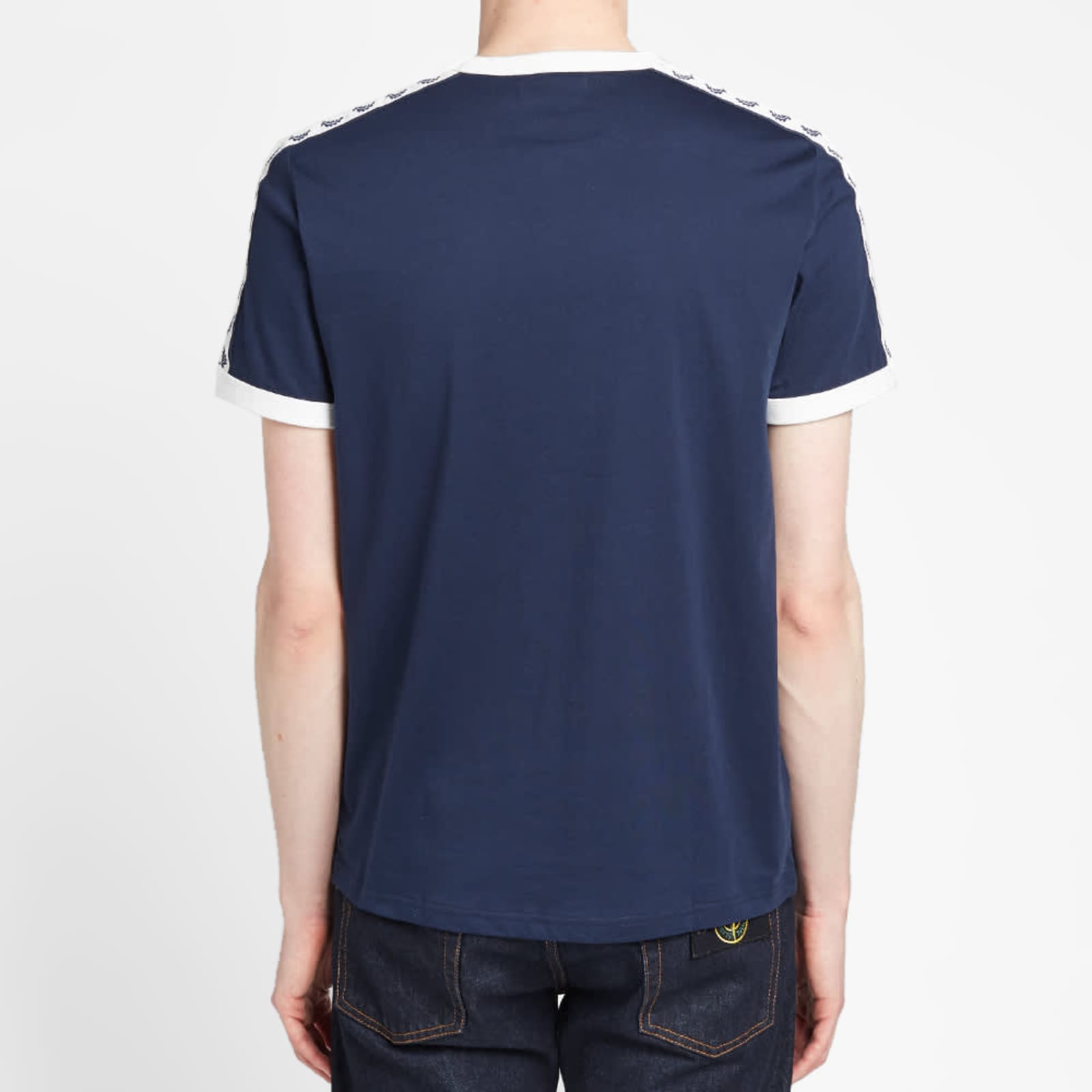 Fred Perry Taped Ringer Tee Carbon Blue | END. (US)