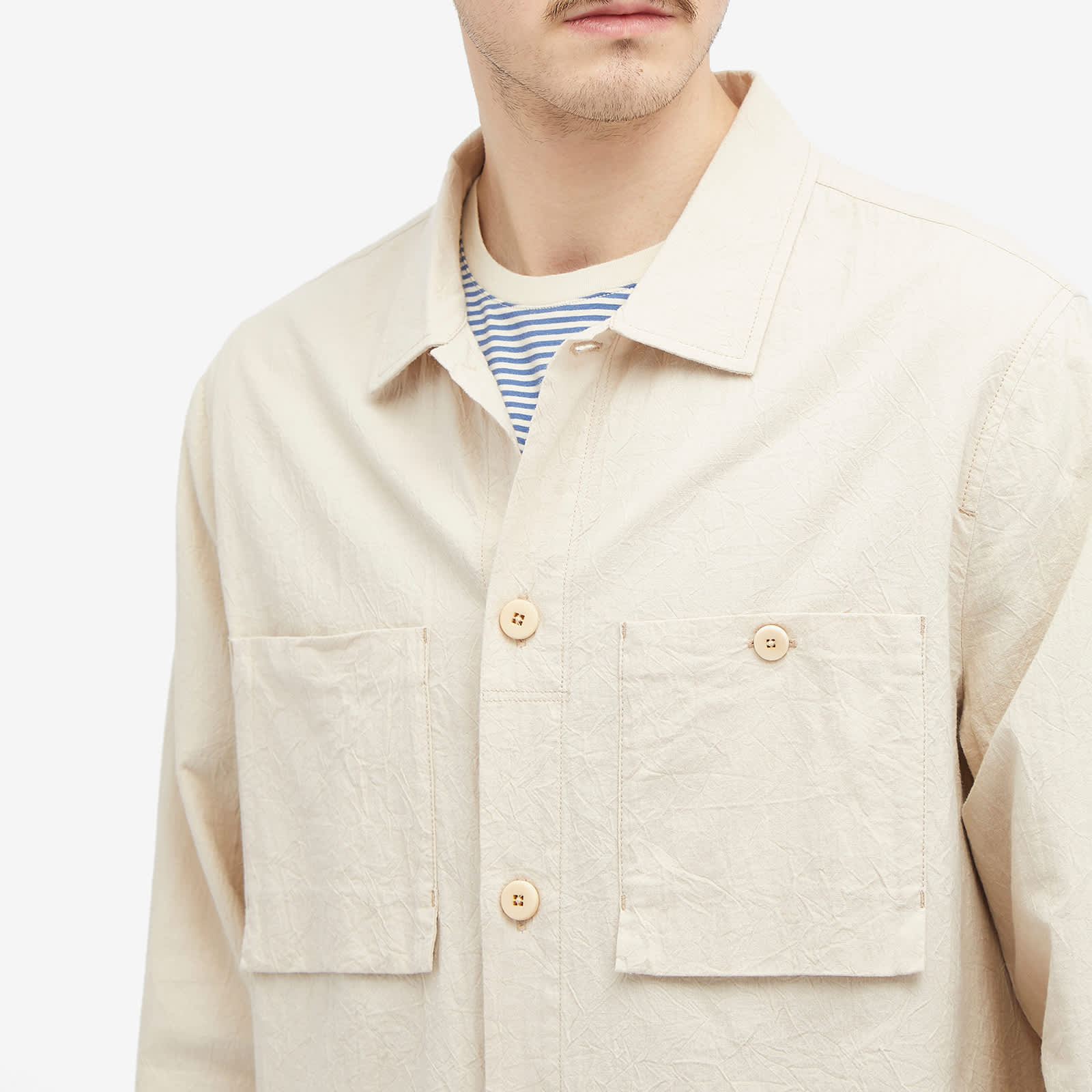 Folk Patch Overshirt Soft Pink | END. (GB)