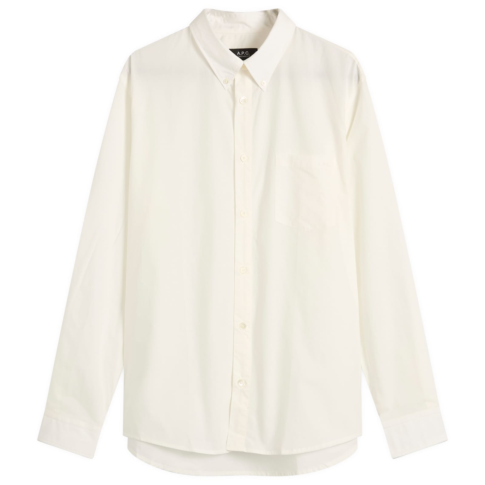 A.P.C. Eduoard Logo Button Down Shirt White | END. (US)