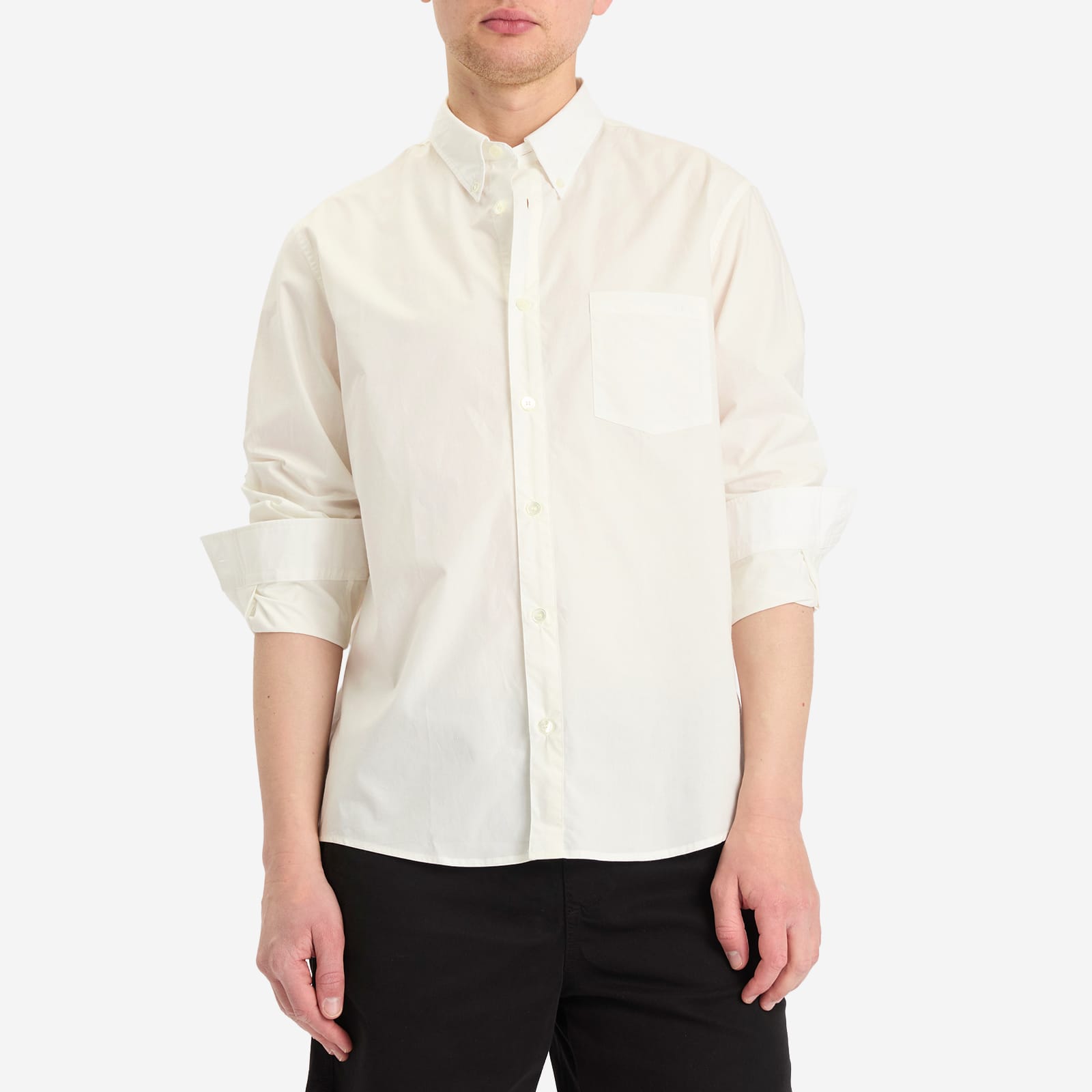 A.P.C. Eduoard Logo Button Down Shirt White | END. (US)