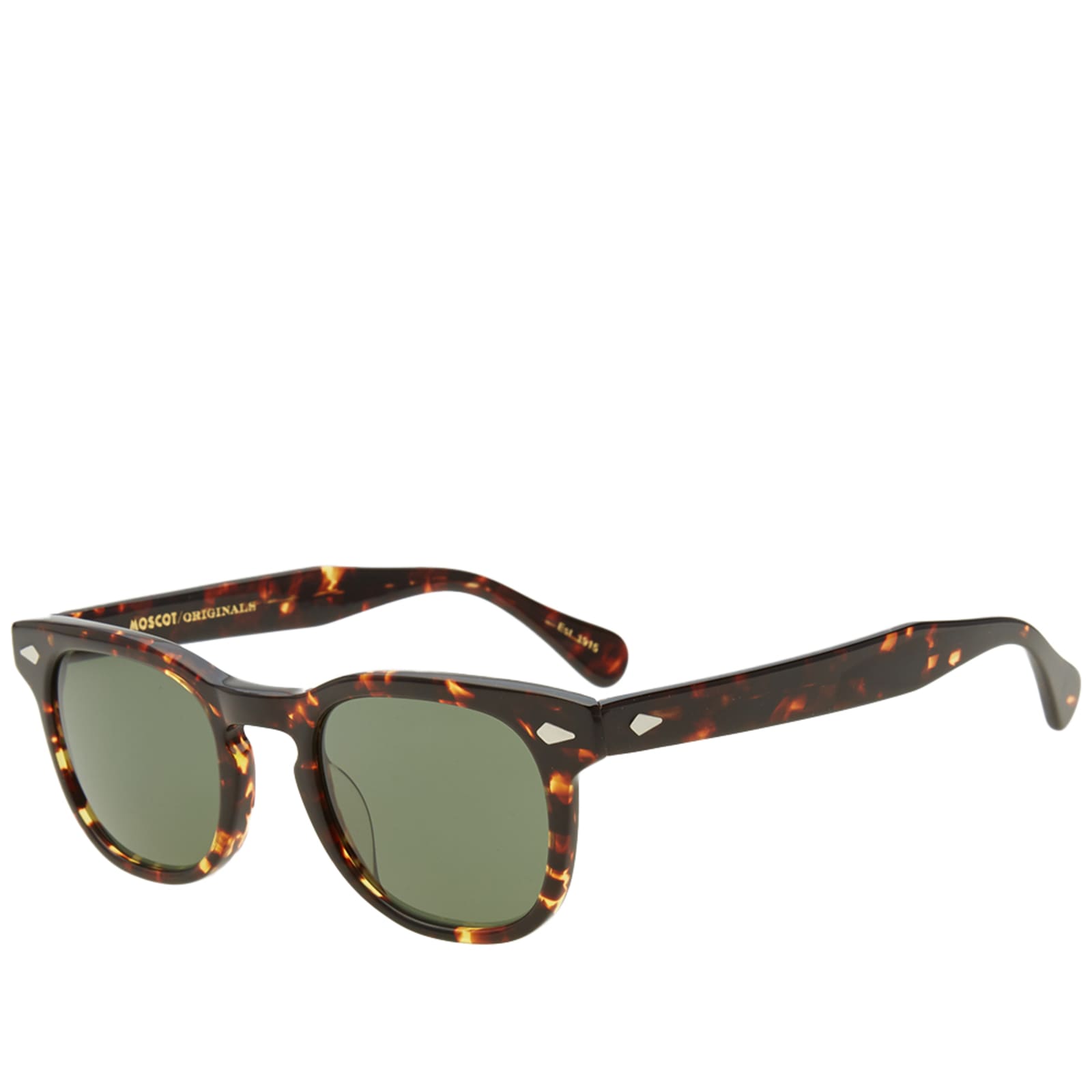 Moscot Gelt Sunglasses Dark Havana & G15 | END.
