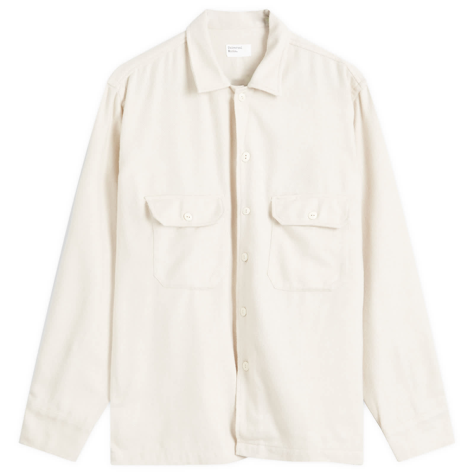 Universal Works Alaska Brushed Cotton Utility Overshirt Ecru | END. (CA)