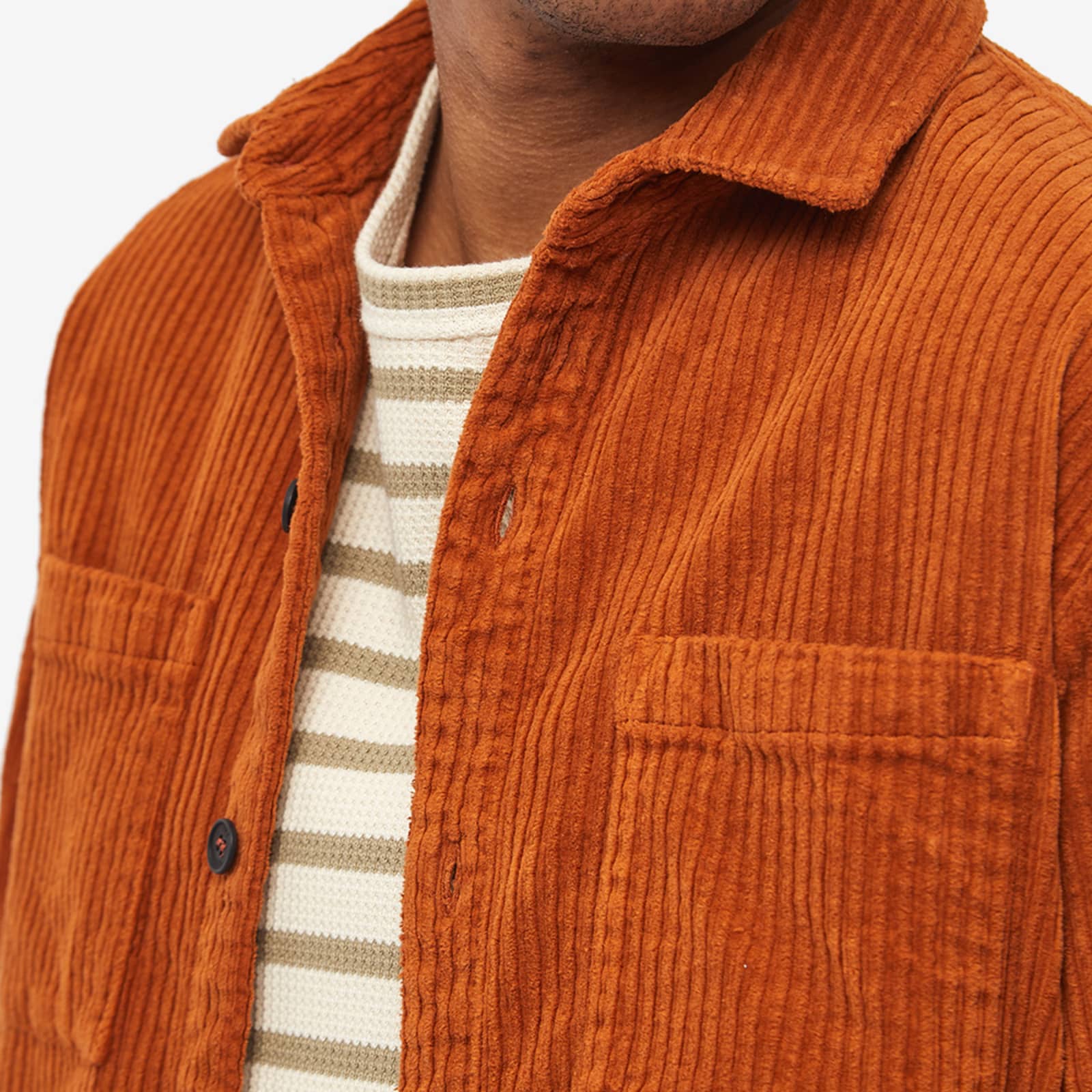Wax London Whiting Penn Cord Overshirt Caramel | END. (CA)