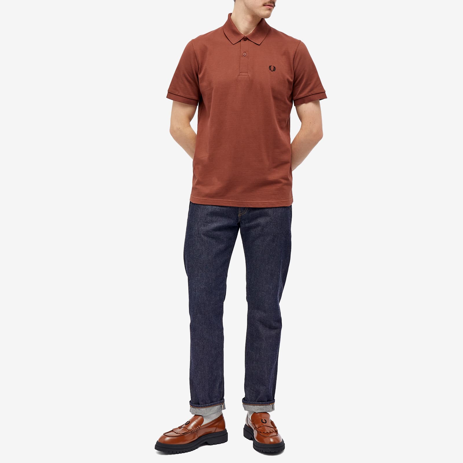 Fred Perry Original Plain Polo Whisky Brown & Black | END. (KR)