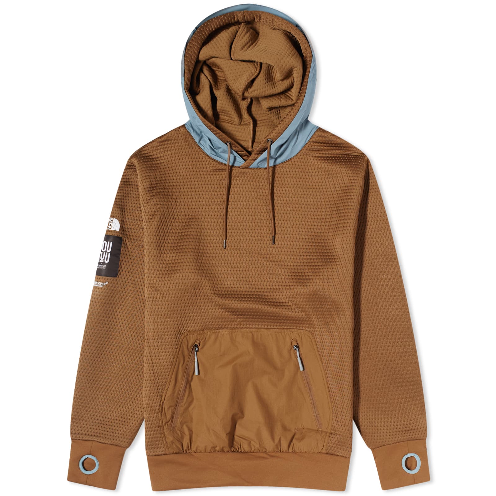 The North Face x Undercover Soukuu Dot Knit Double Hoodie Sepia Brown ...