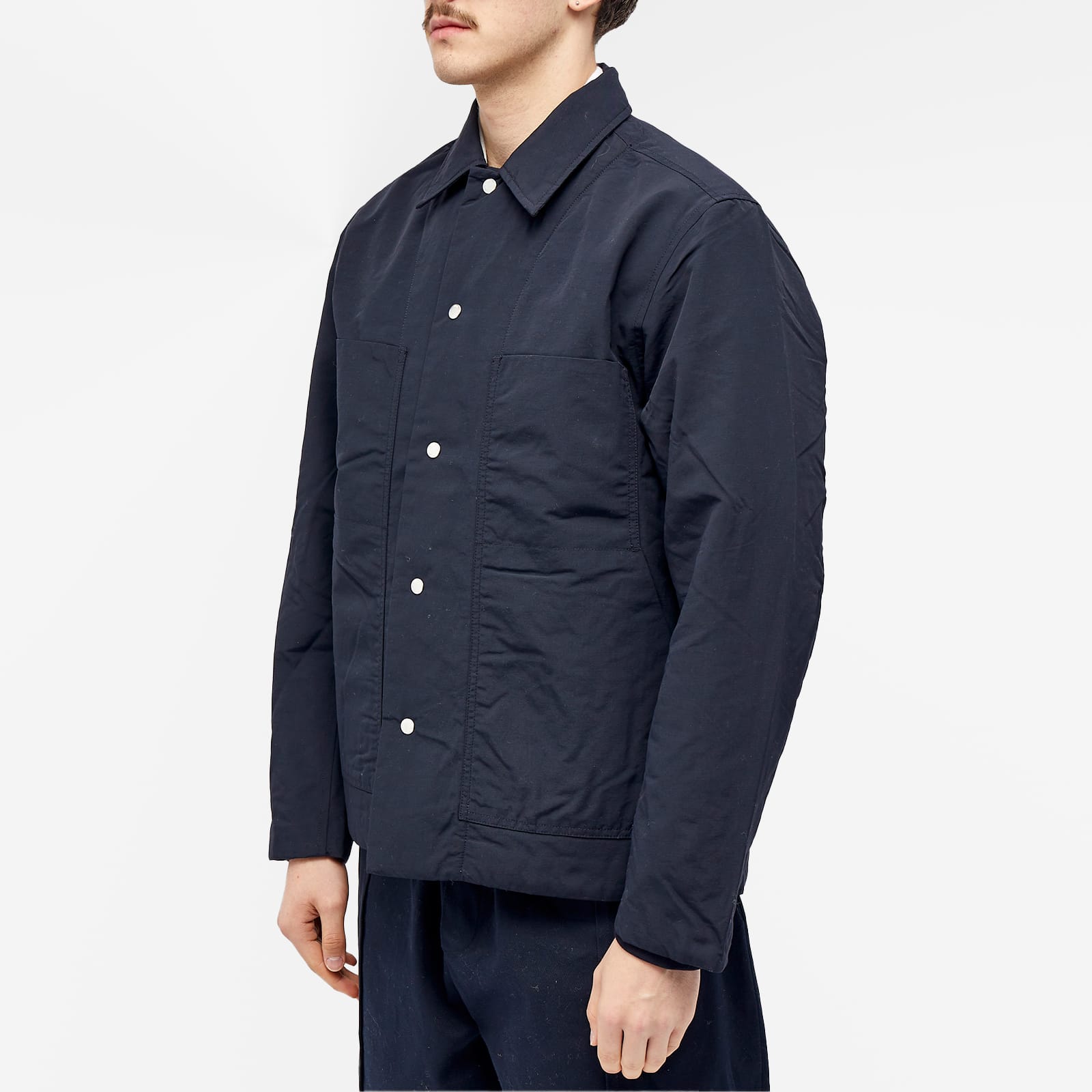Norse Projects Pelle Waxed Nylon Insulated Jacket Dark Navy | END. (GB)