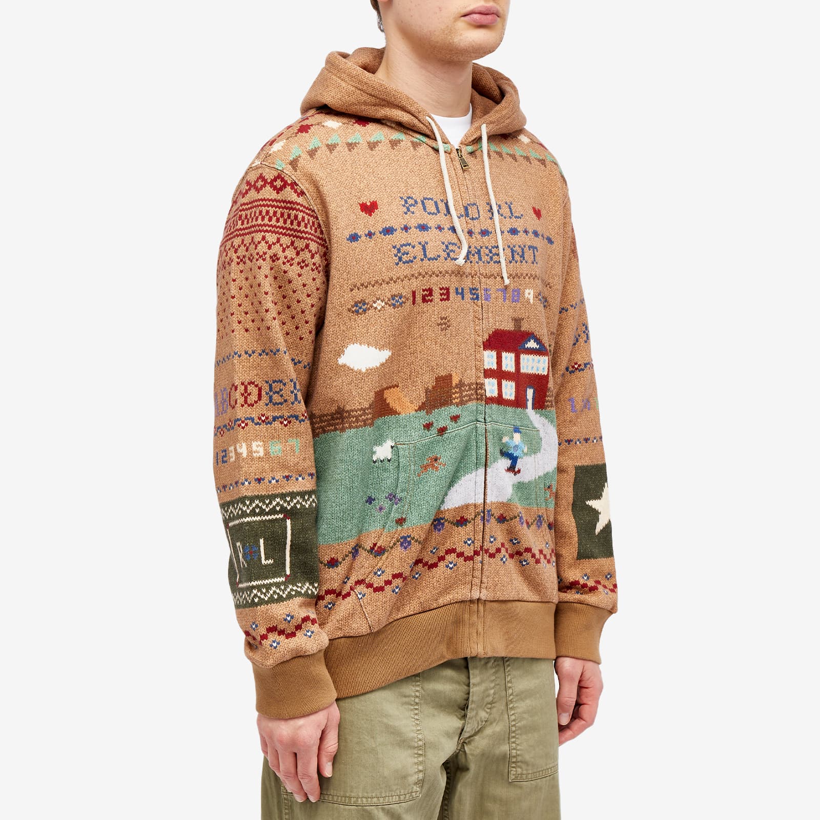 Polo Ralph Lauren x Element Sherpa Zip Hoodie Brown Multi | END. (JP)
