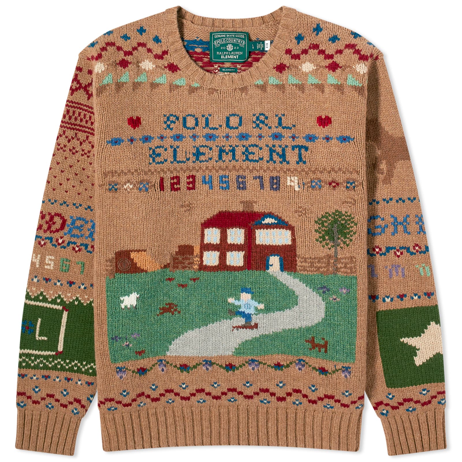 Polo Ralph Lauren x Element Intarsia Crew Knit Brown Multi | END. (HK)