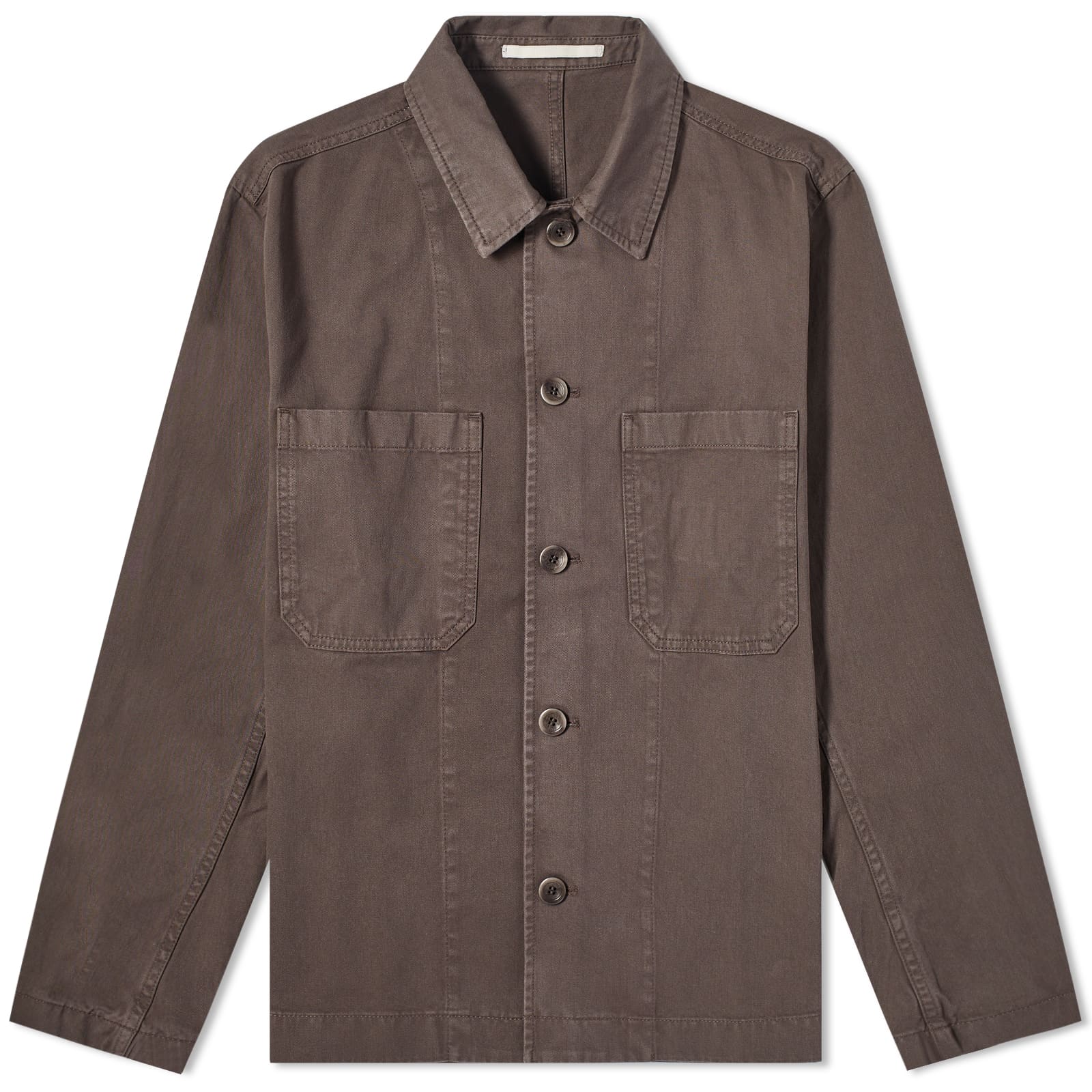 Norse Projects Tyge Organic Broken Twill Overshirt Heathland Brown | END. (US)