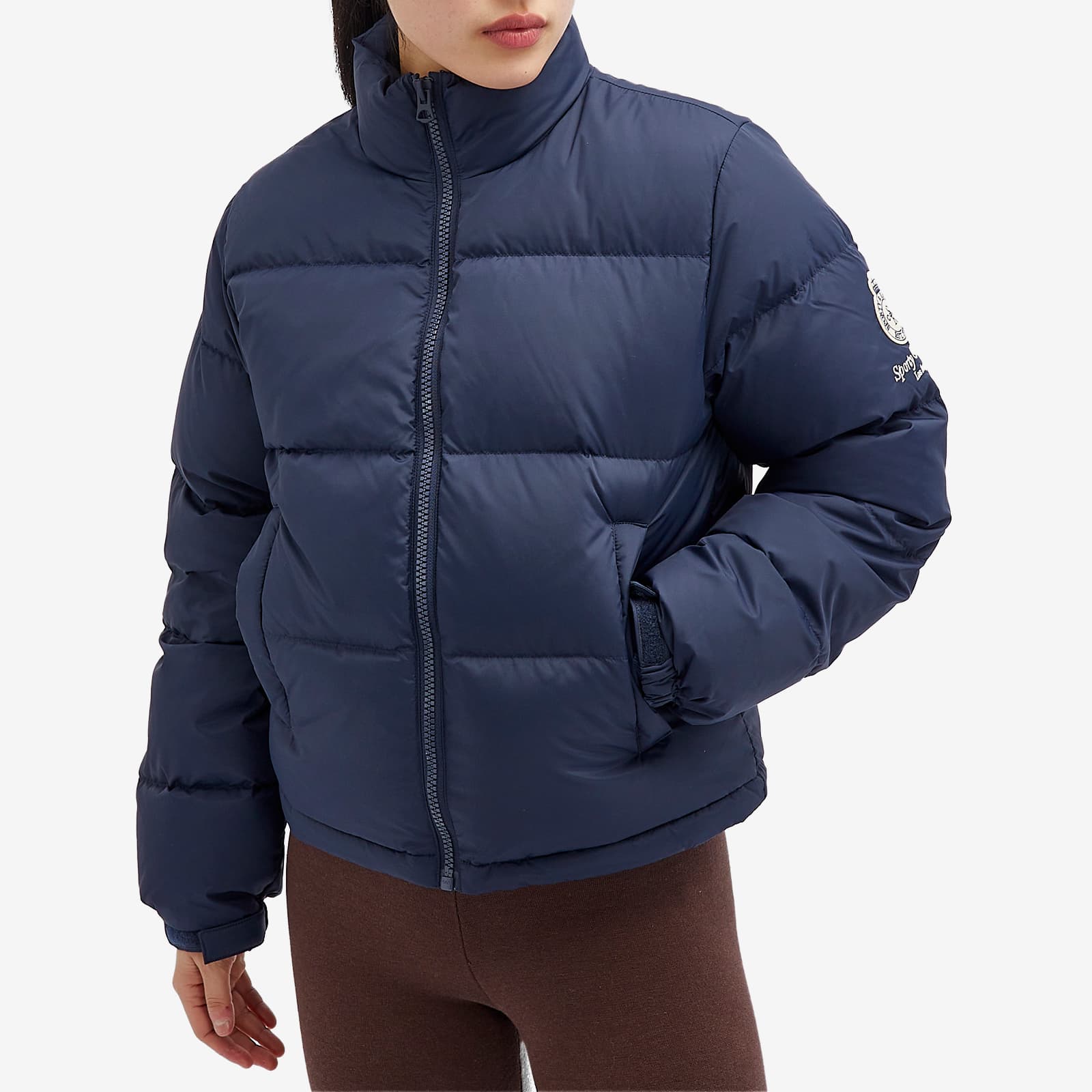 Sporty & Rich Crown LA Puffer Jacket Navy | END. (HK)