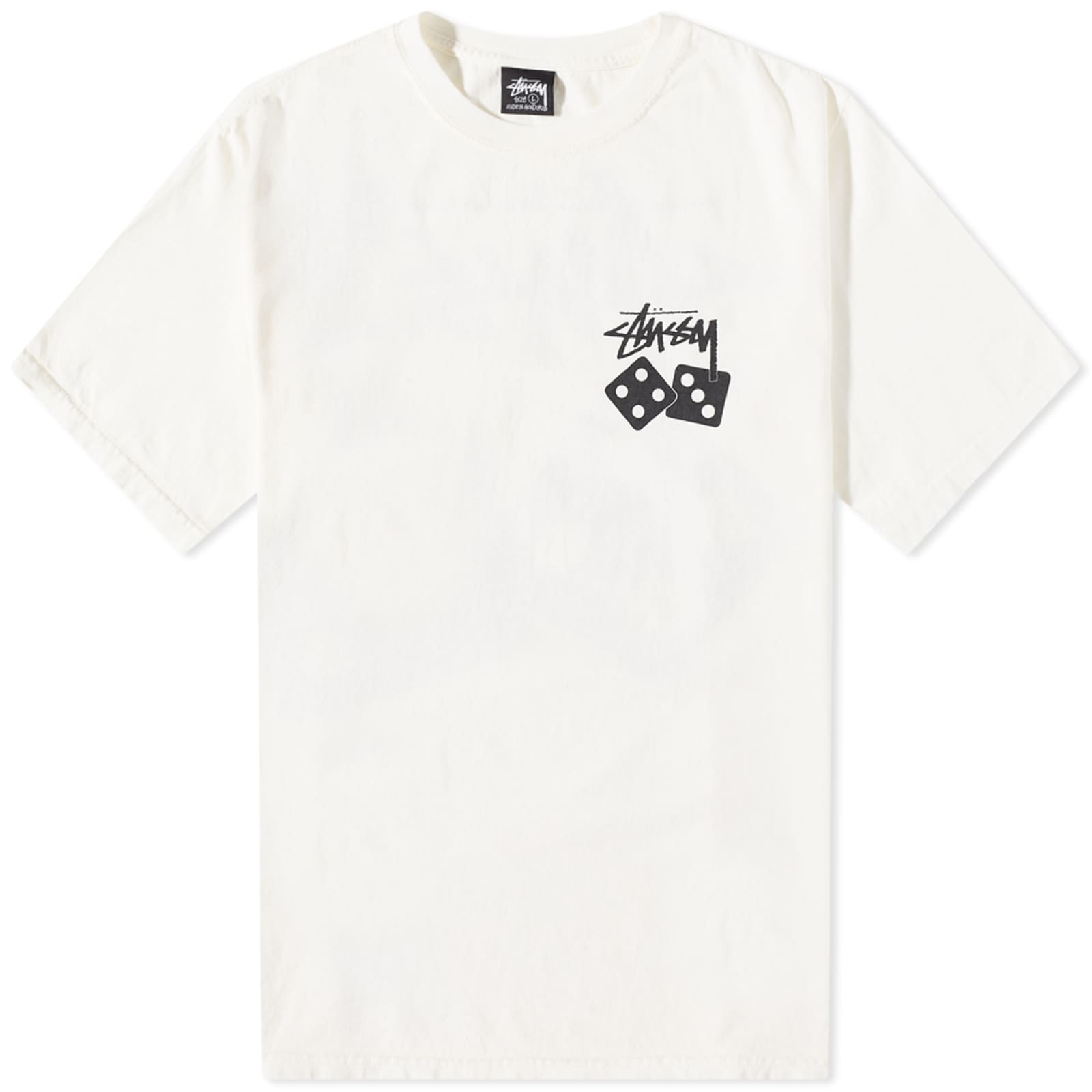 Stussy Dice Pigment Dyed T-Shirt Natural | END. (GB)