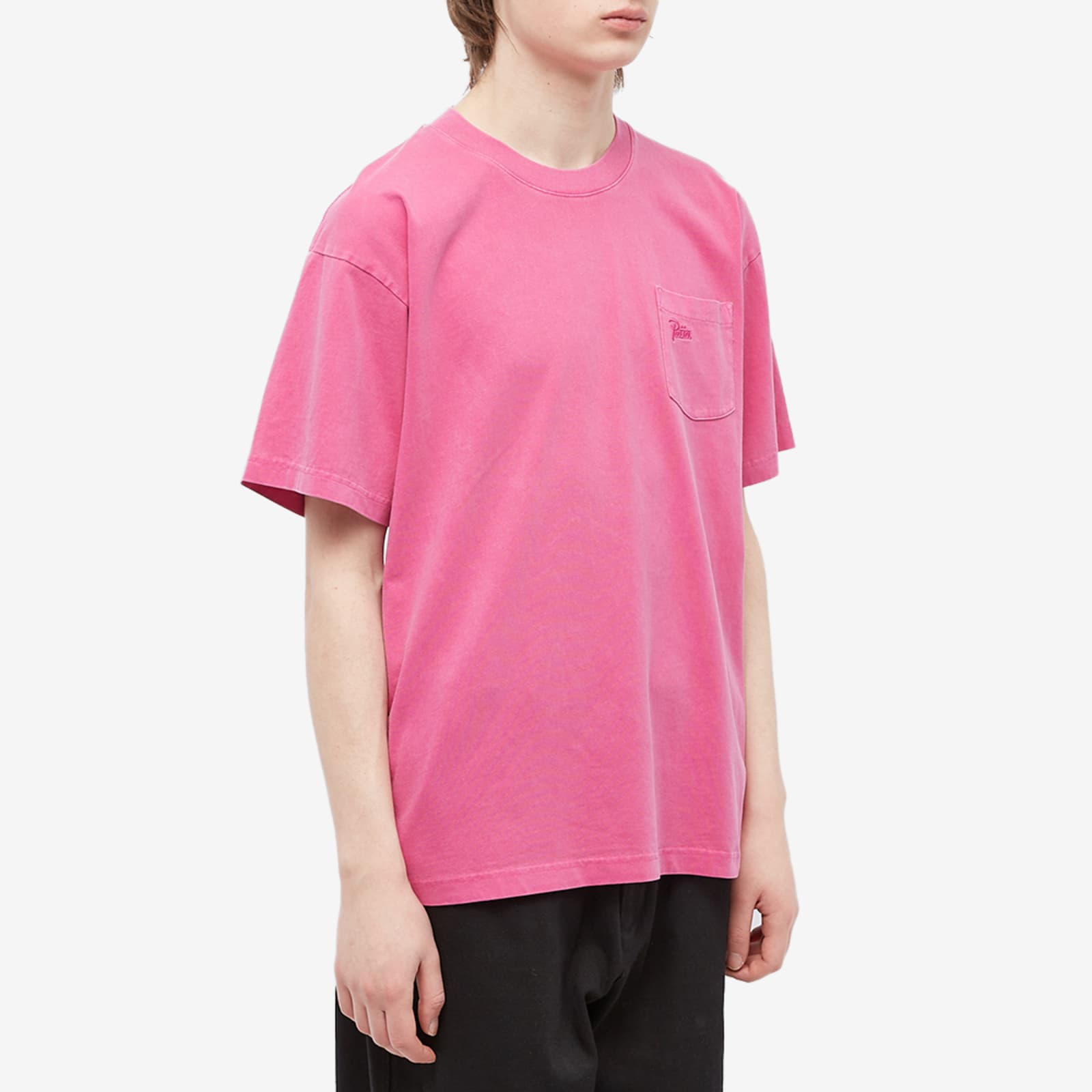 Patta Washed Logo Pocket T-Shirt Rose Violet | END.