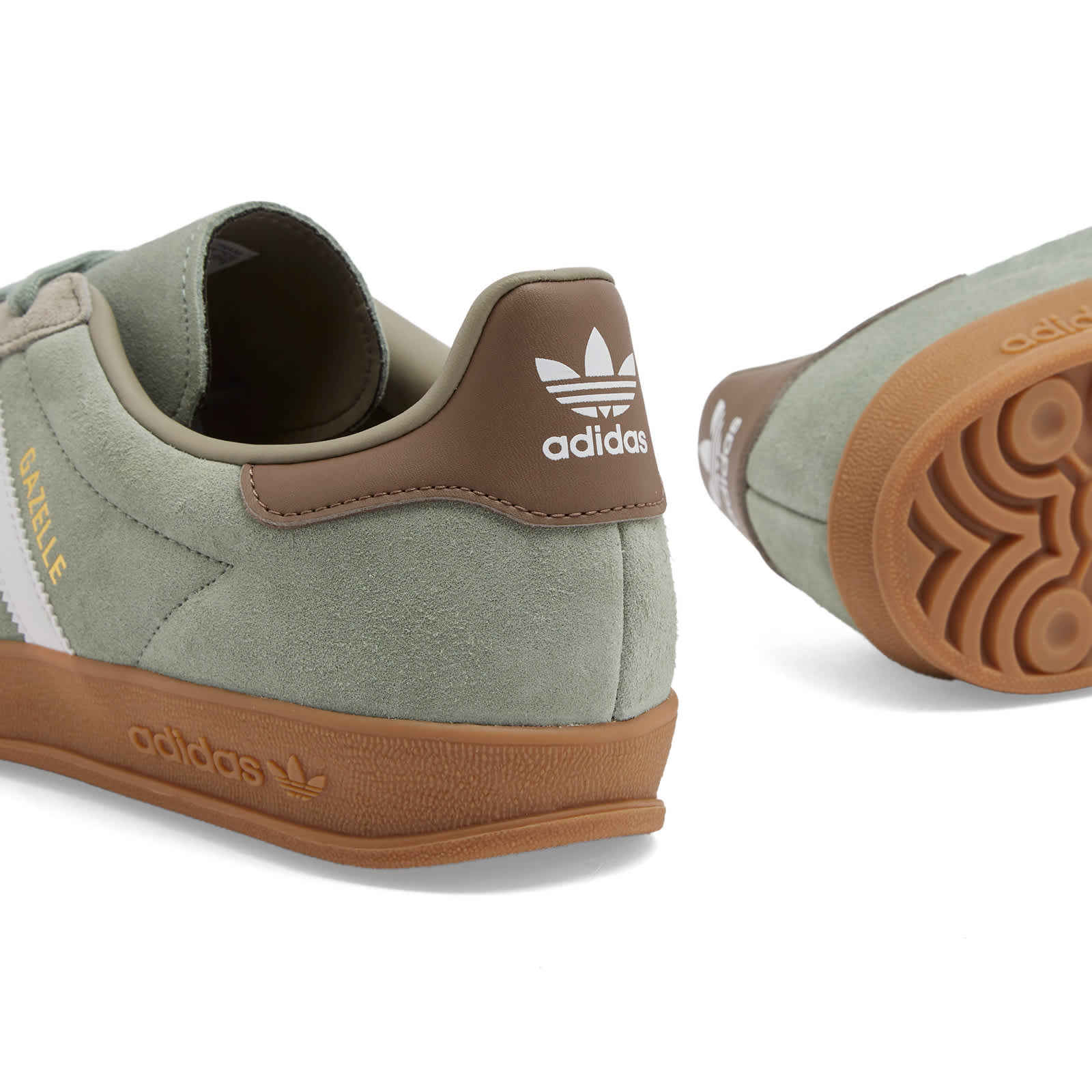 Adidas Gazelle Indoor Sneaker Silver Pebble, Green & White | END. (US)