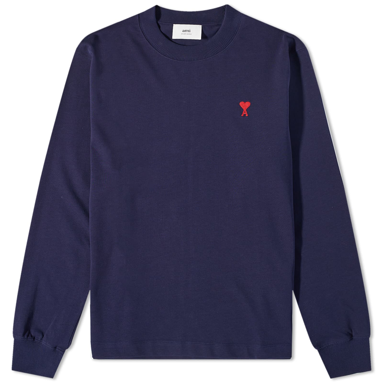 AMI Long Sleeve Tonal Small A Heart T-Shirt Nautic Blue | END. (HK)