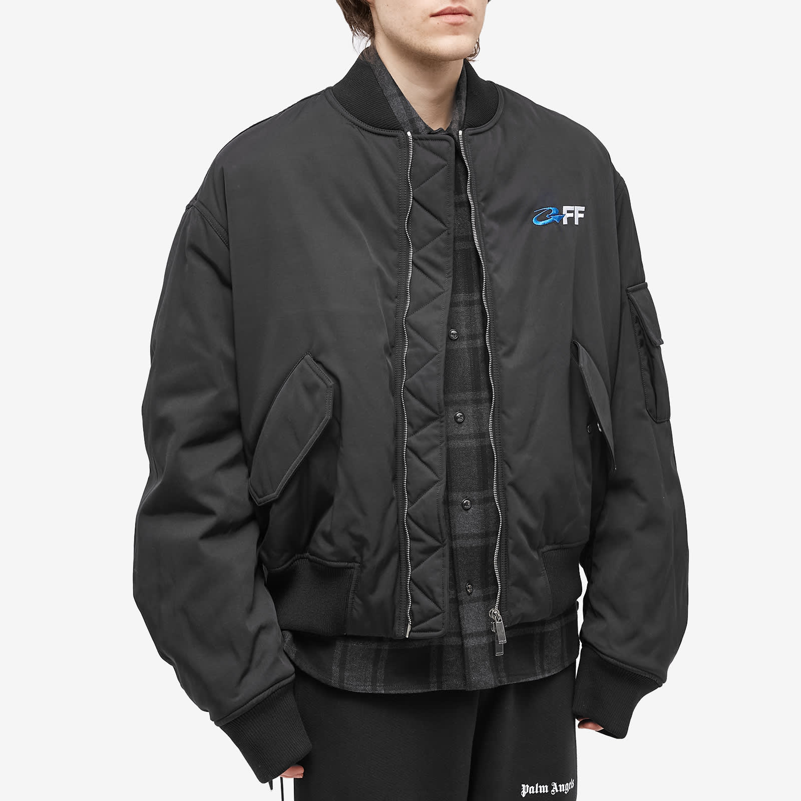 Off-White Exact Opp Over Bomber Jacket Black | END. (GB)