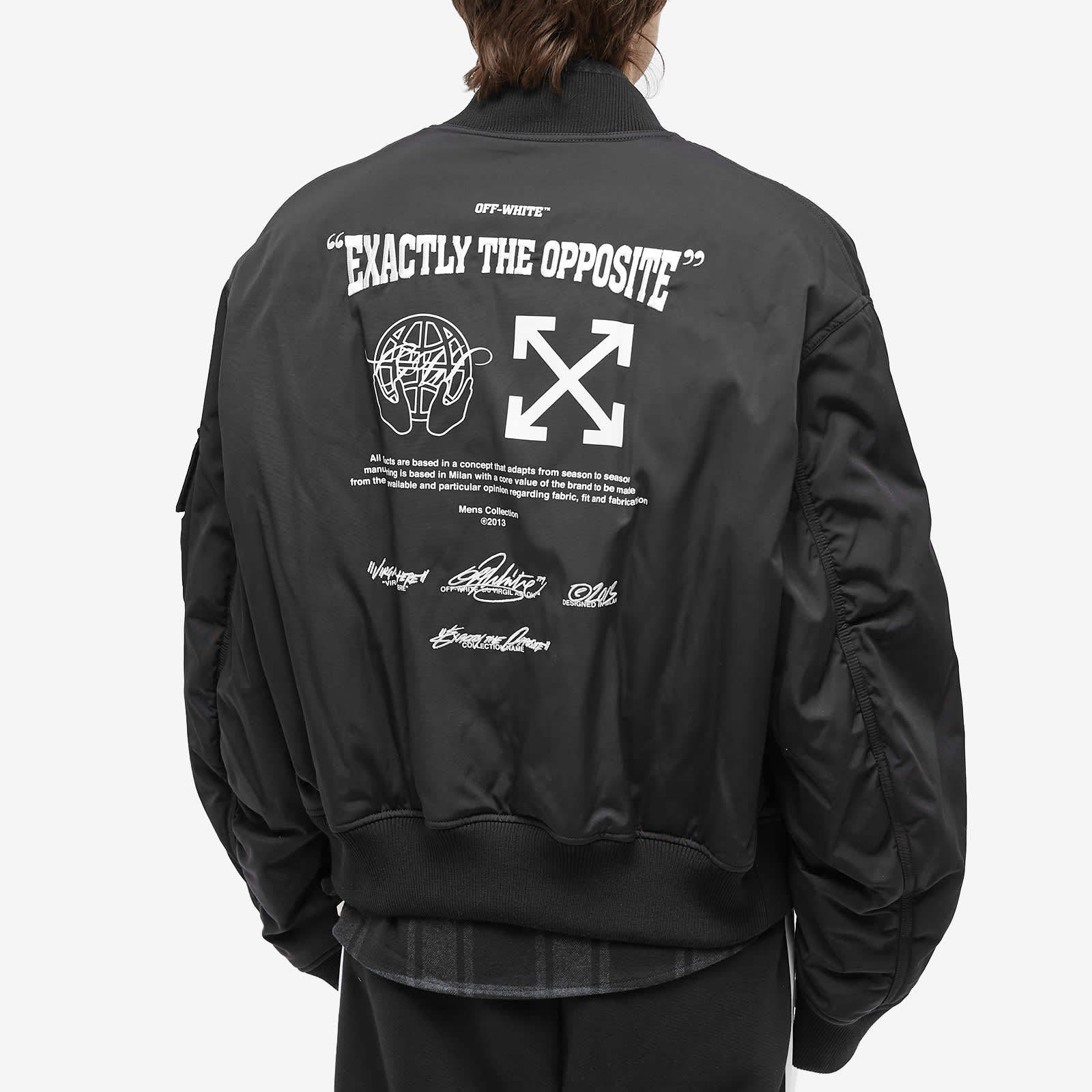 Off-White Exact Opp Over Bomber Jacket Black | END. (GB)