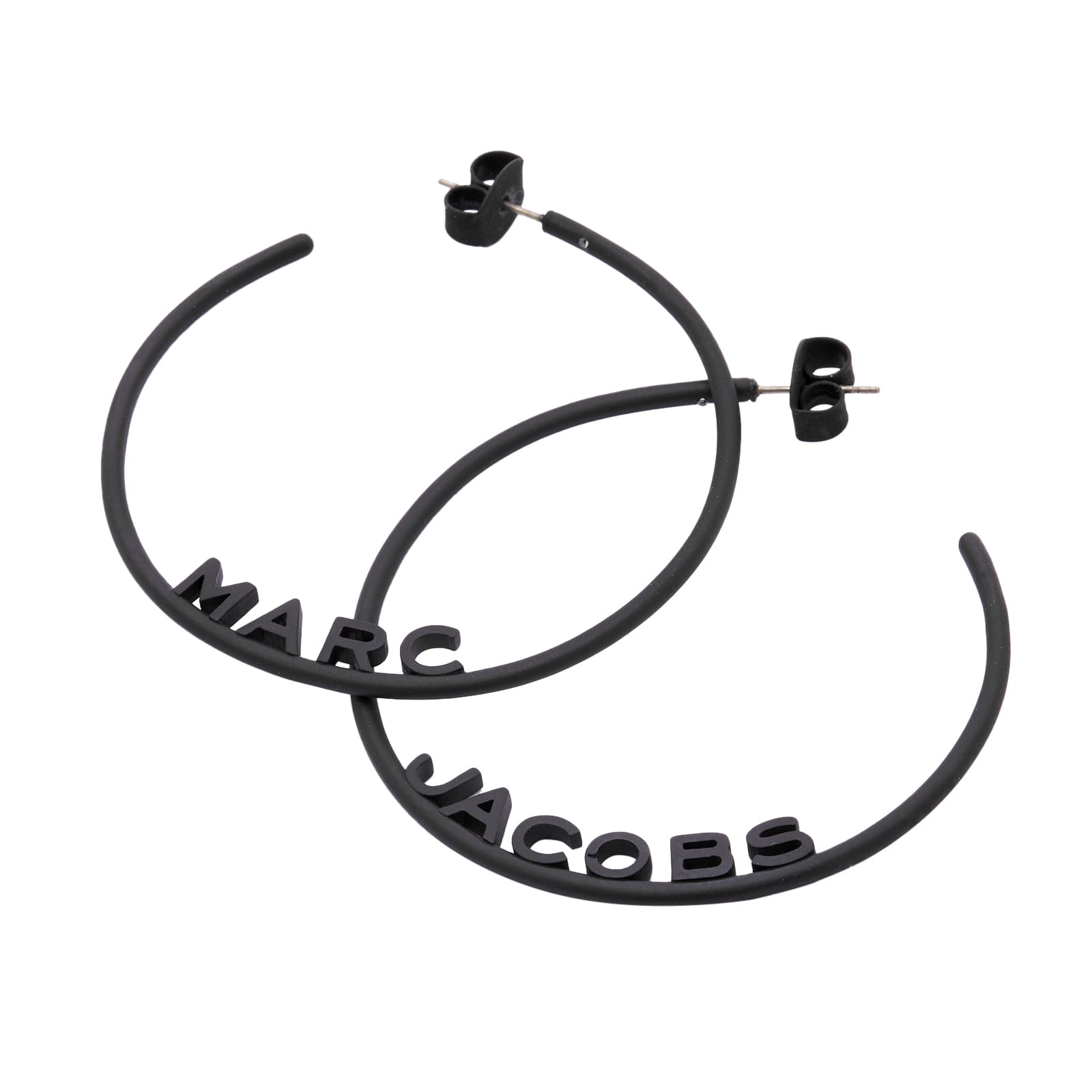 Marc Jacobs Oversized DTM Metal Hoops Black | END. (AU)