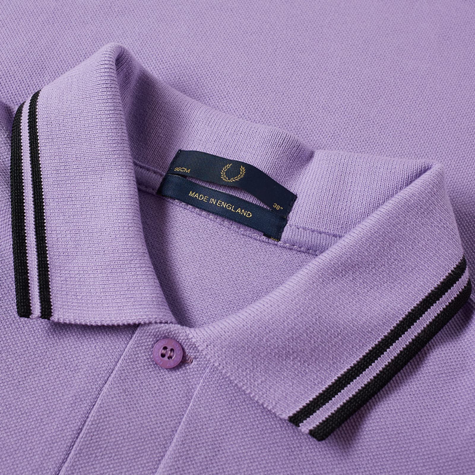 Fred Perry Reissues Original Twin Tipped Polo Soft Lilac & Black | END ...