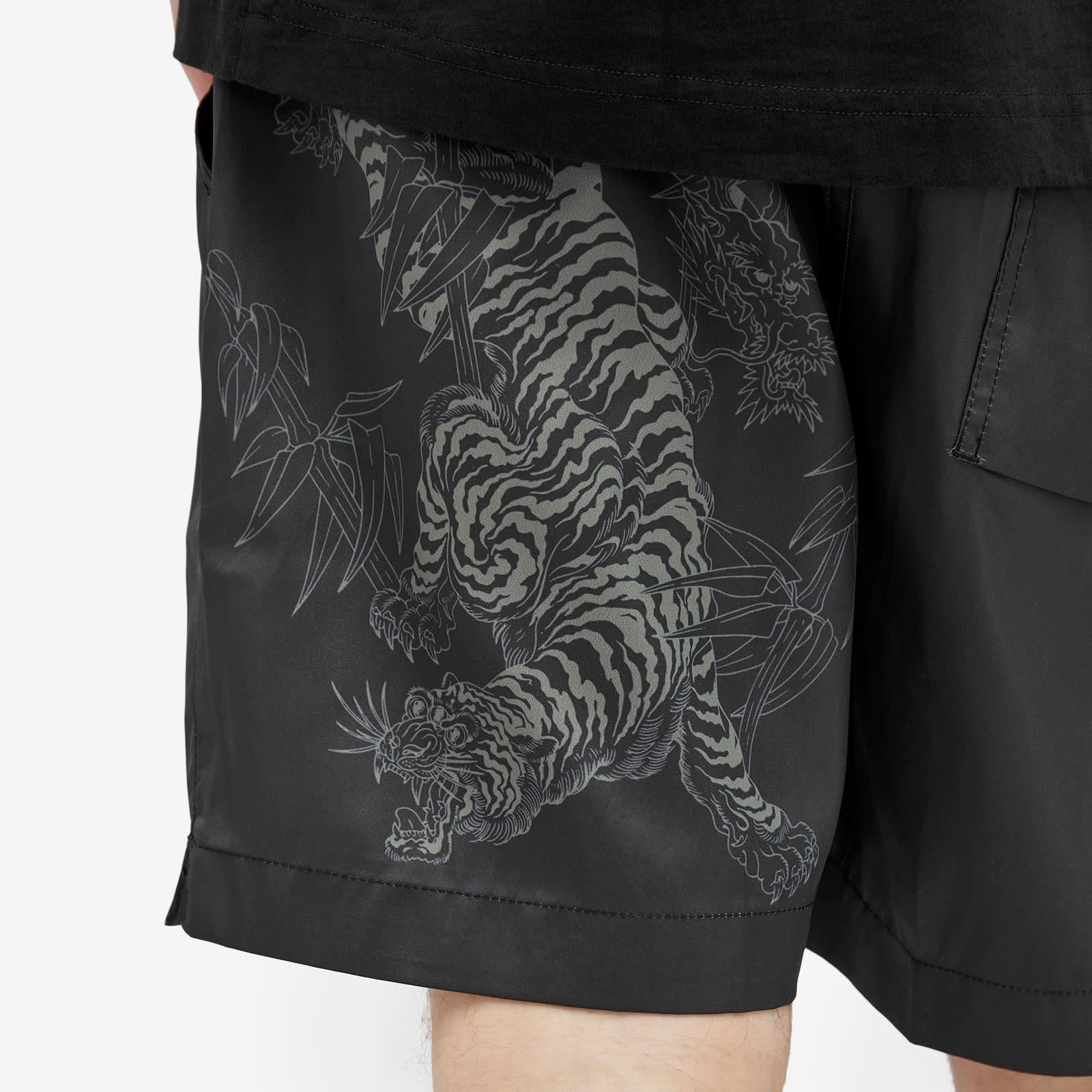 Maharishi Bamboo Tiger Swim Shorts Black | END. (GB)