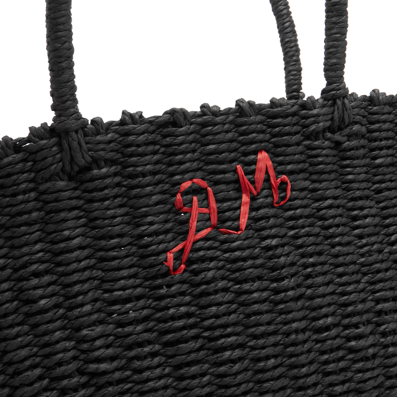 Damson Madder Straw Market Bag Black | END. (JP)