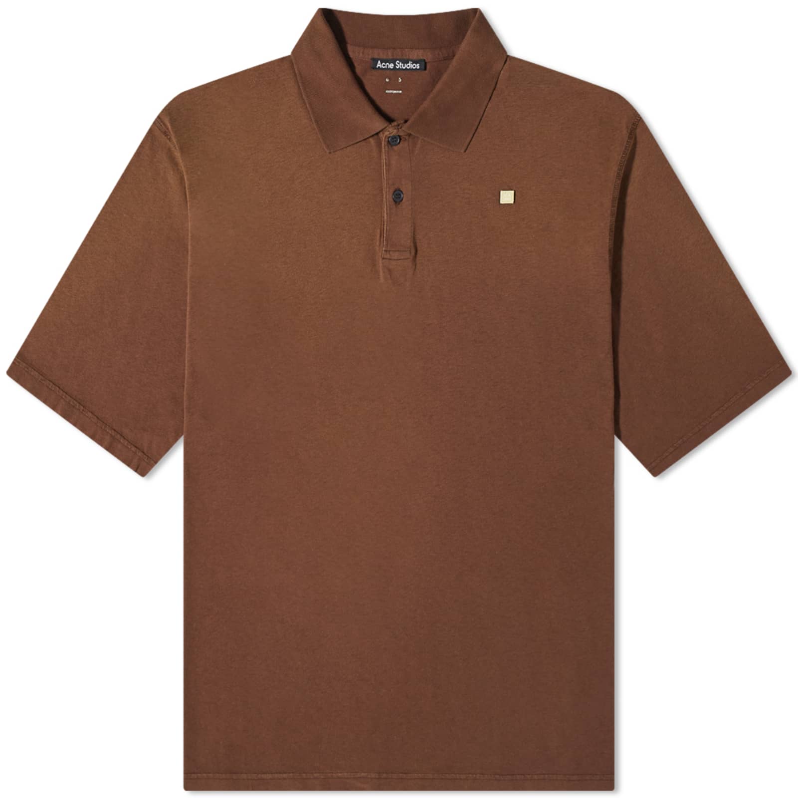 Acne Studios Egnes Fade Face Polo Coffee Brown | END.