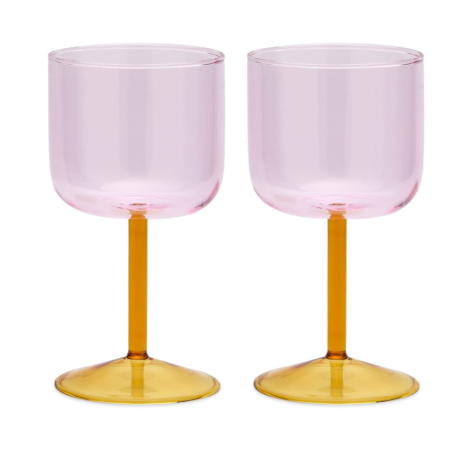 HAY Tint Wine Glass - Set of 2 Pink & Yellow | END. (KR)