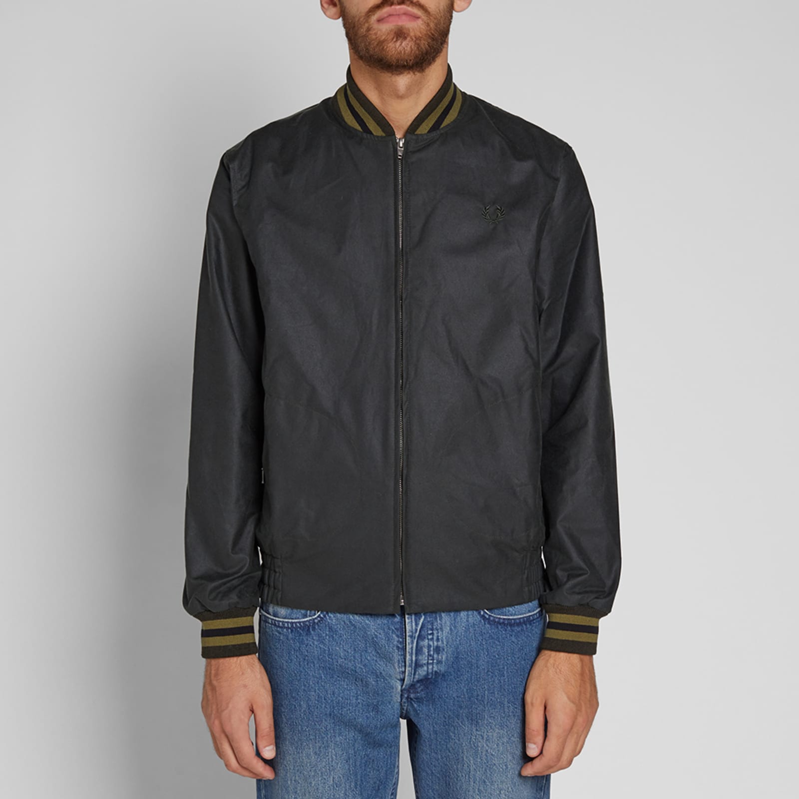 Fred Perry Made in England Original Waxed Tennis Bomber Jacket Hunting ...