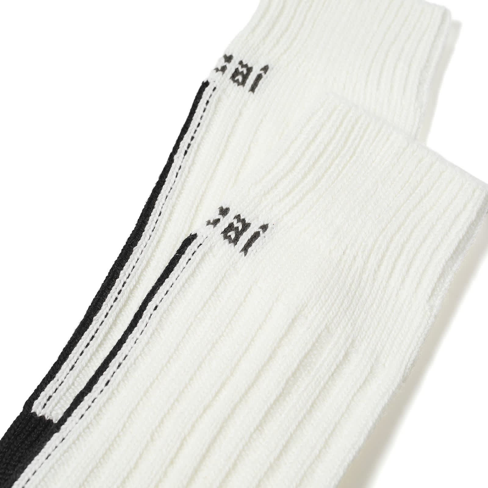 Sacai Logo Rib Socks Off White | END. (GB)