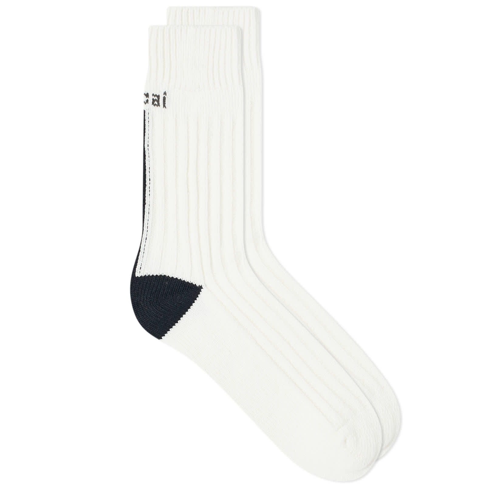 Sacai Logo Rib Socks Off White | END. (GB)
