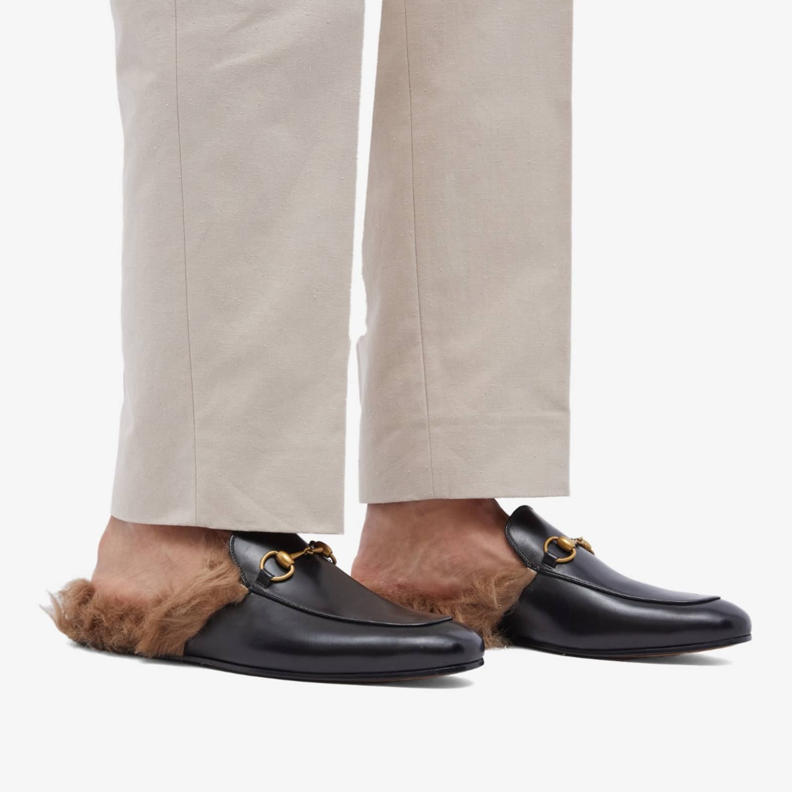 Gucci Princetown Fur Lined Mule Black | END. (US)