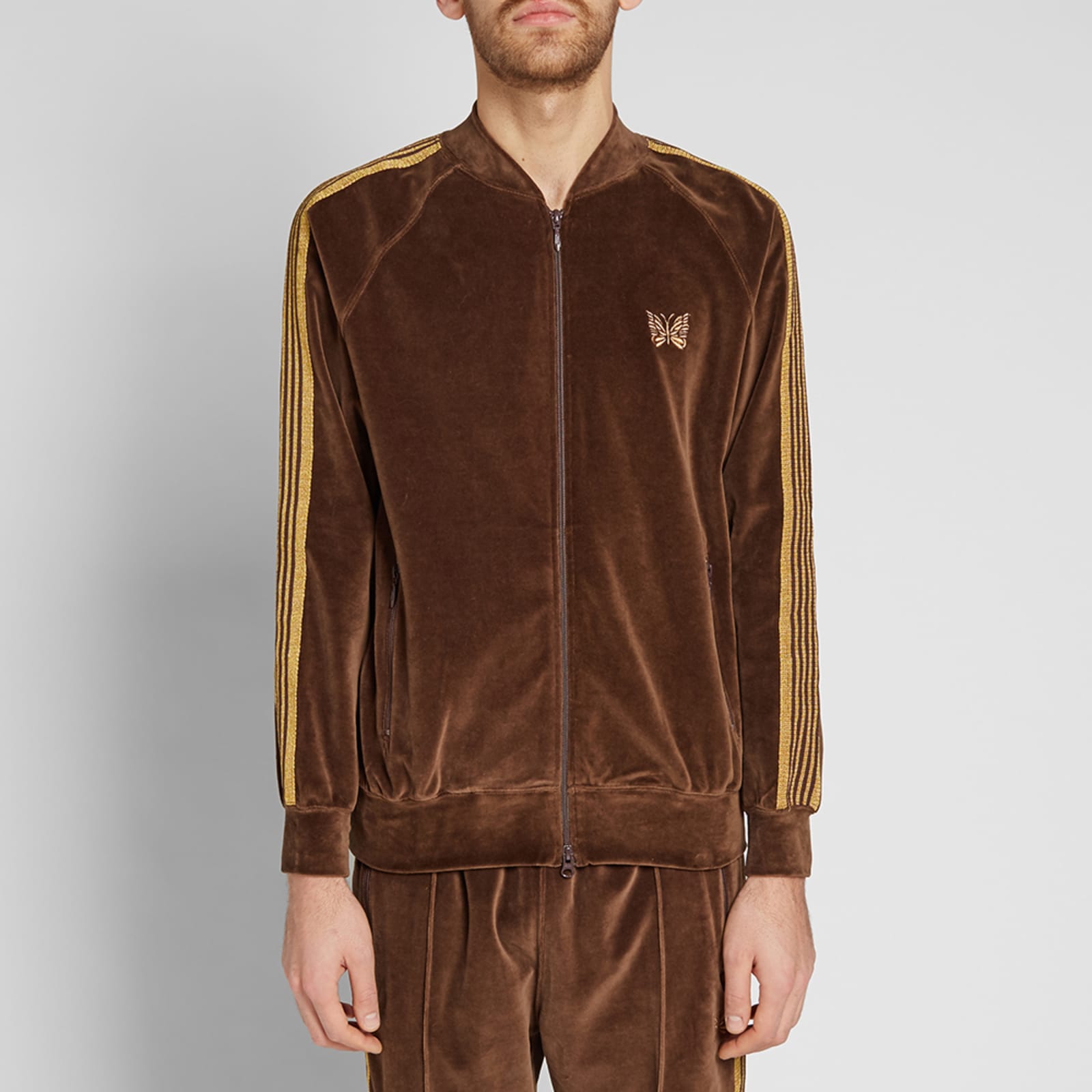 Needles Velour Track Jacket Brown | END.