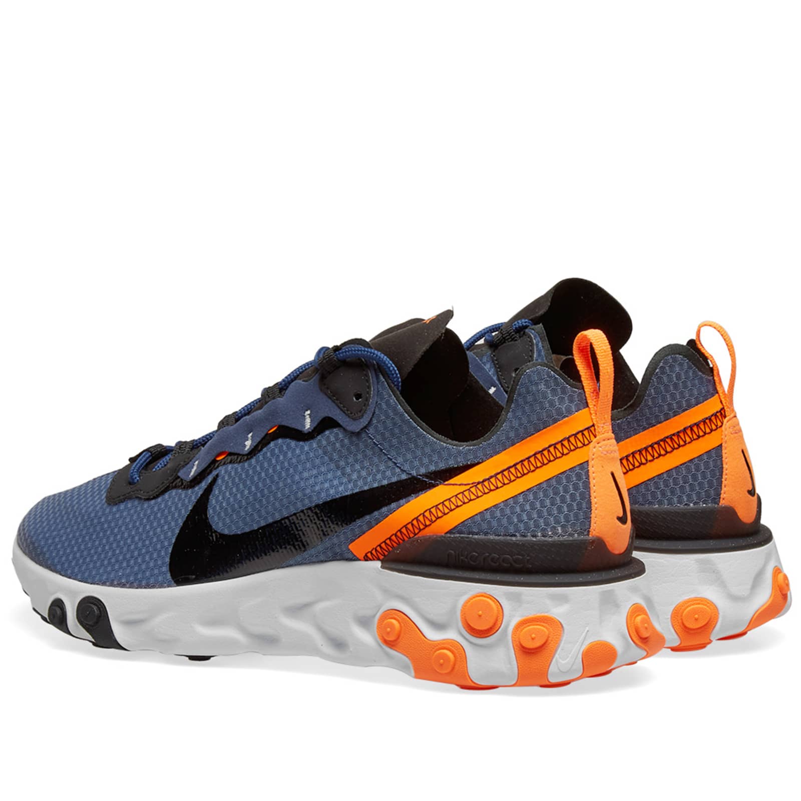 Nike React Element 55 SE Midnight Navy, Black & Orange | END.