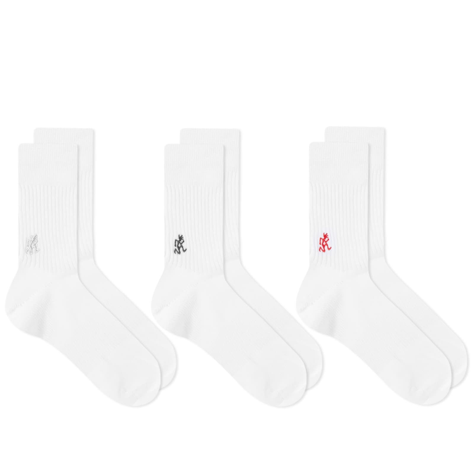 Gramicci Basic Crew Sock - 3-Pack White | END.