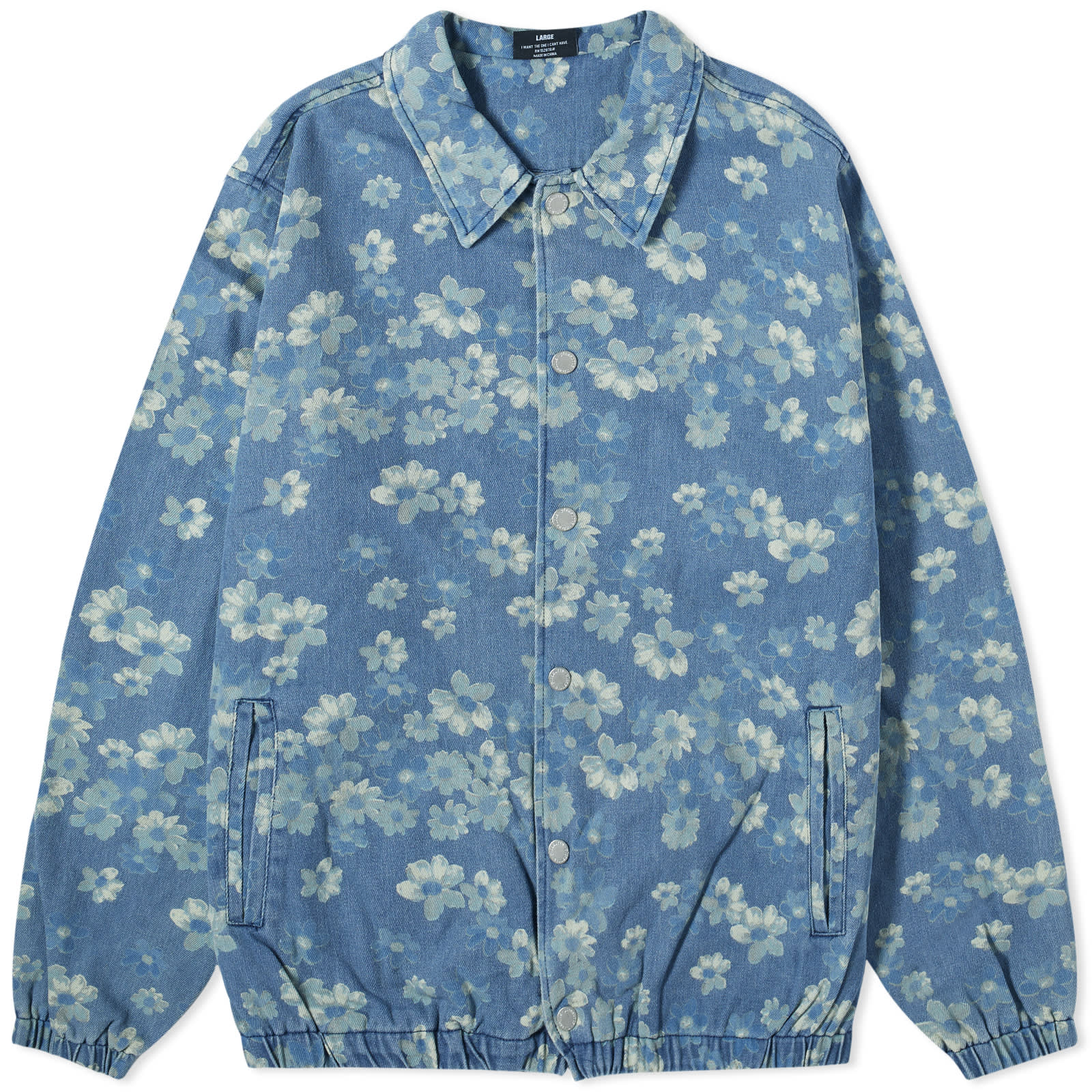 Pleasures Garden Denim Coach Jacket Indigo | END. (US)