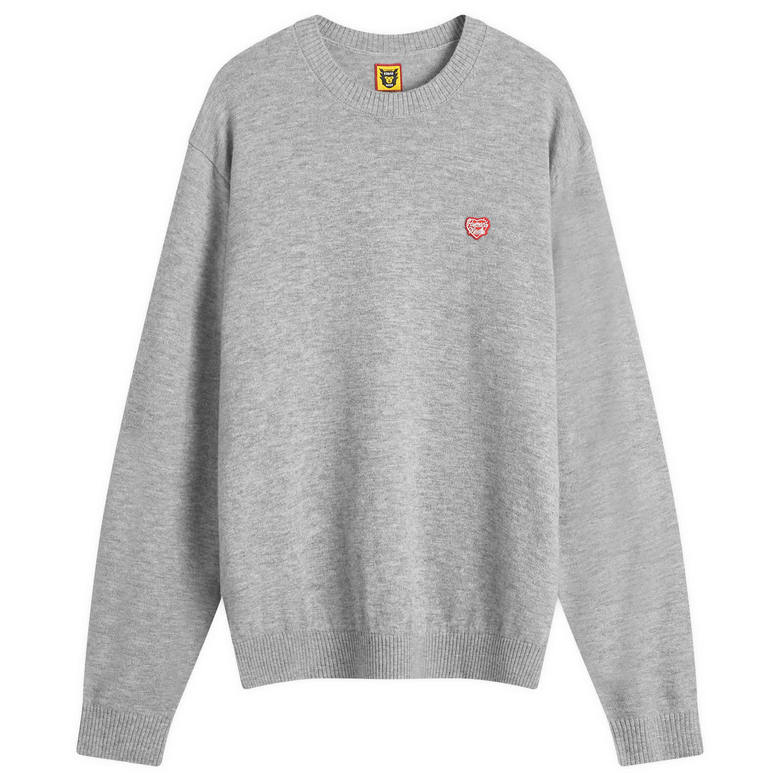 Human Made Heart Badge Knit Sweater Grey | END. (GB)