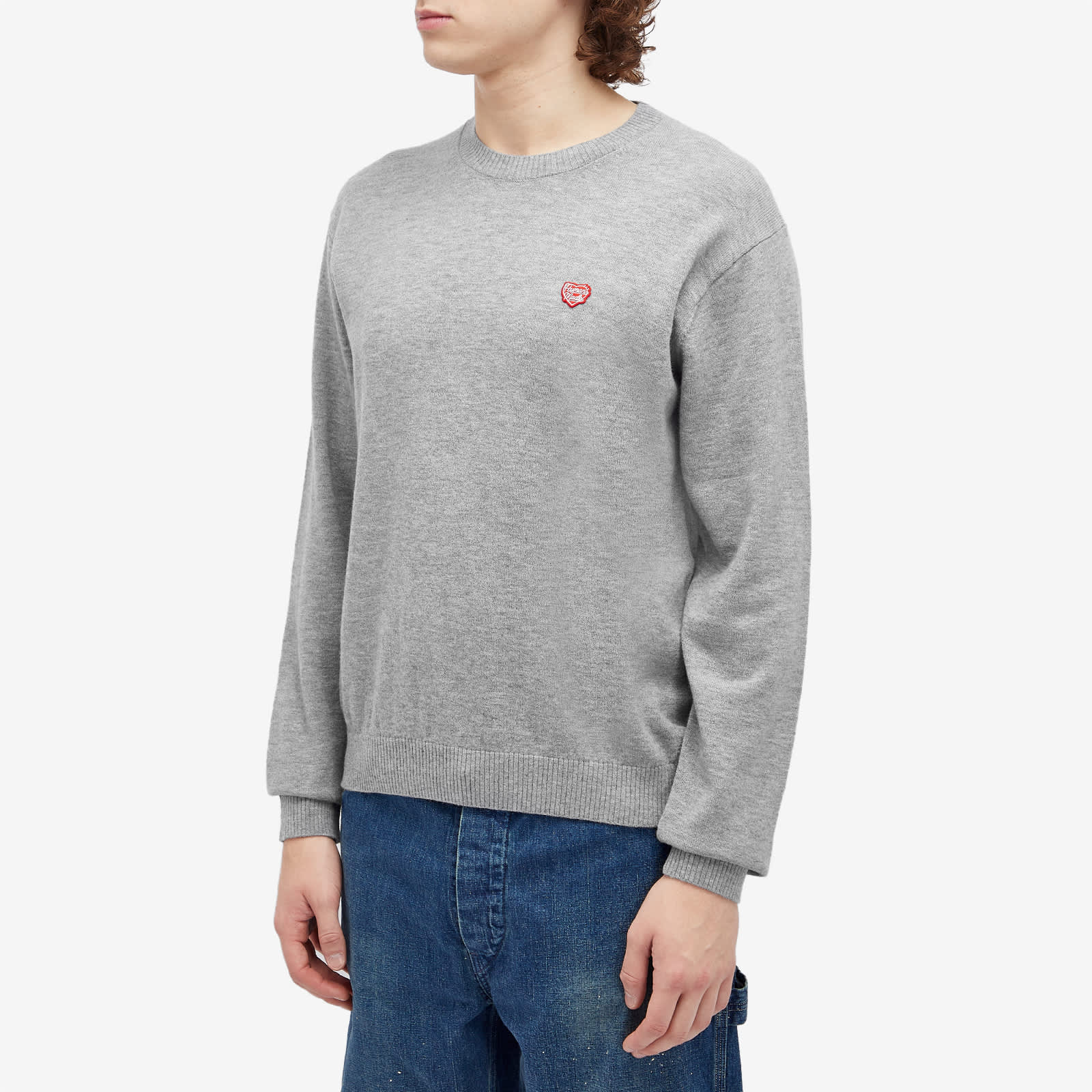 Human Made Heart Badge Knit Sweater Grey | END. (GB)