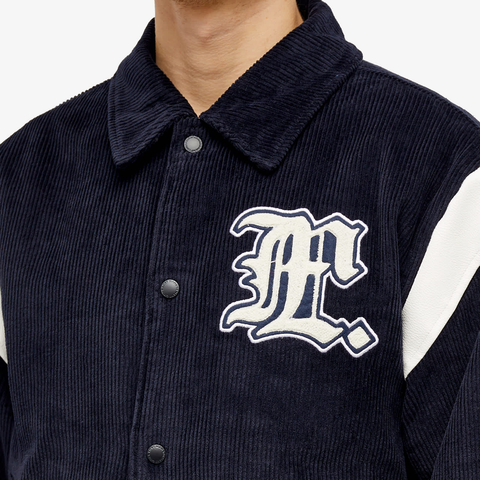 LMC Gothic Corduroy Varsity Jacket Navy | END. (KR)