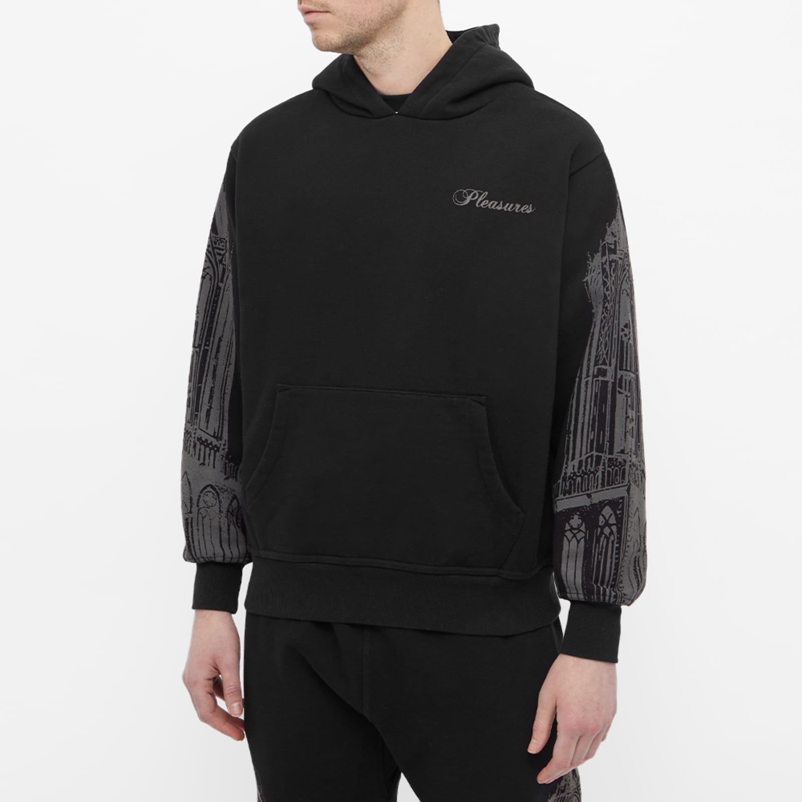 PLEASURES Warsaw Cathedral Hoodie Black | END. (GB)