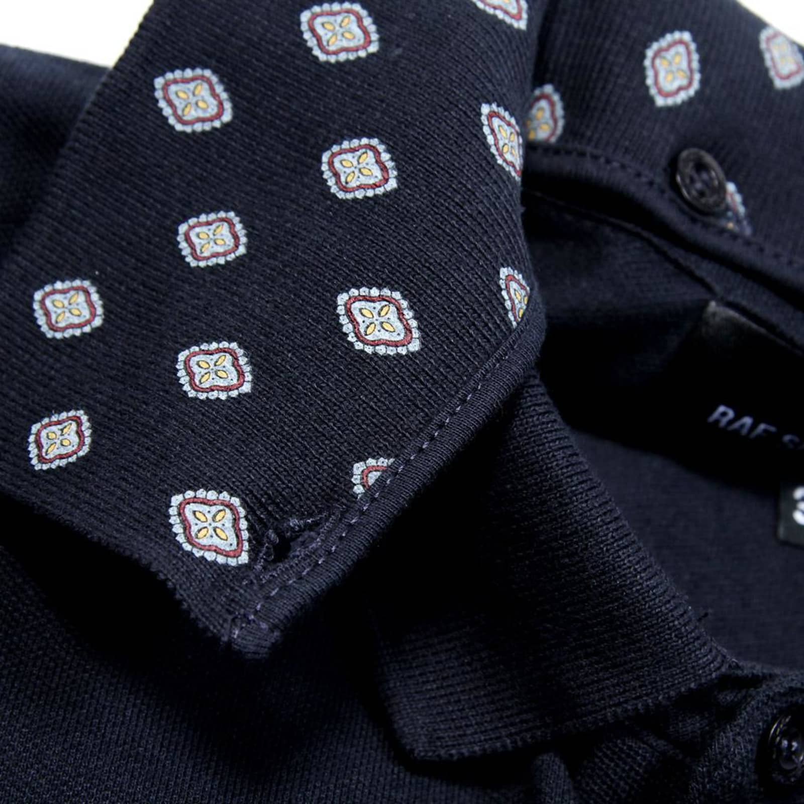 Raf Simons x Fred Perry Detachable Print Collar Polo Navy | END. (GB)