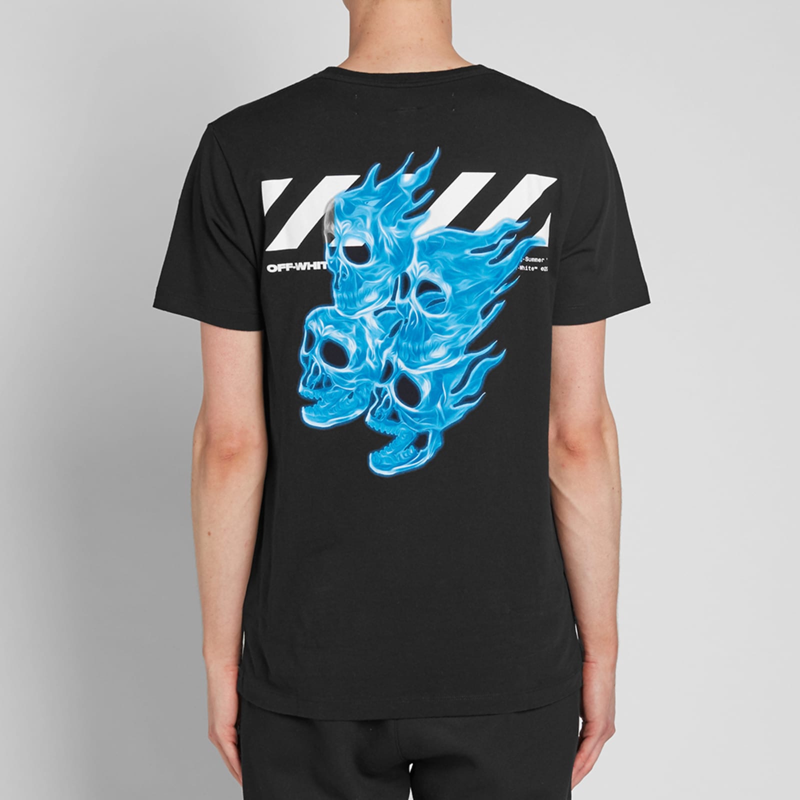 Off-White Diagonal Skulls Slim Tee Black & White | END. (GB)