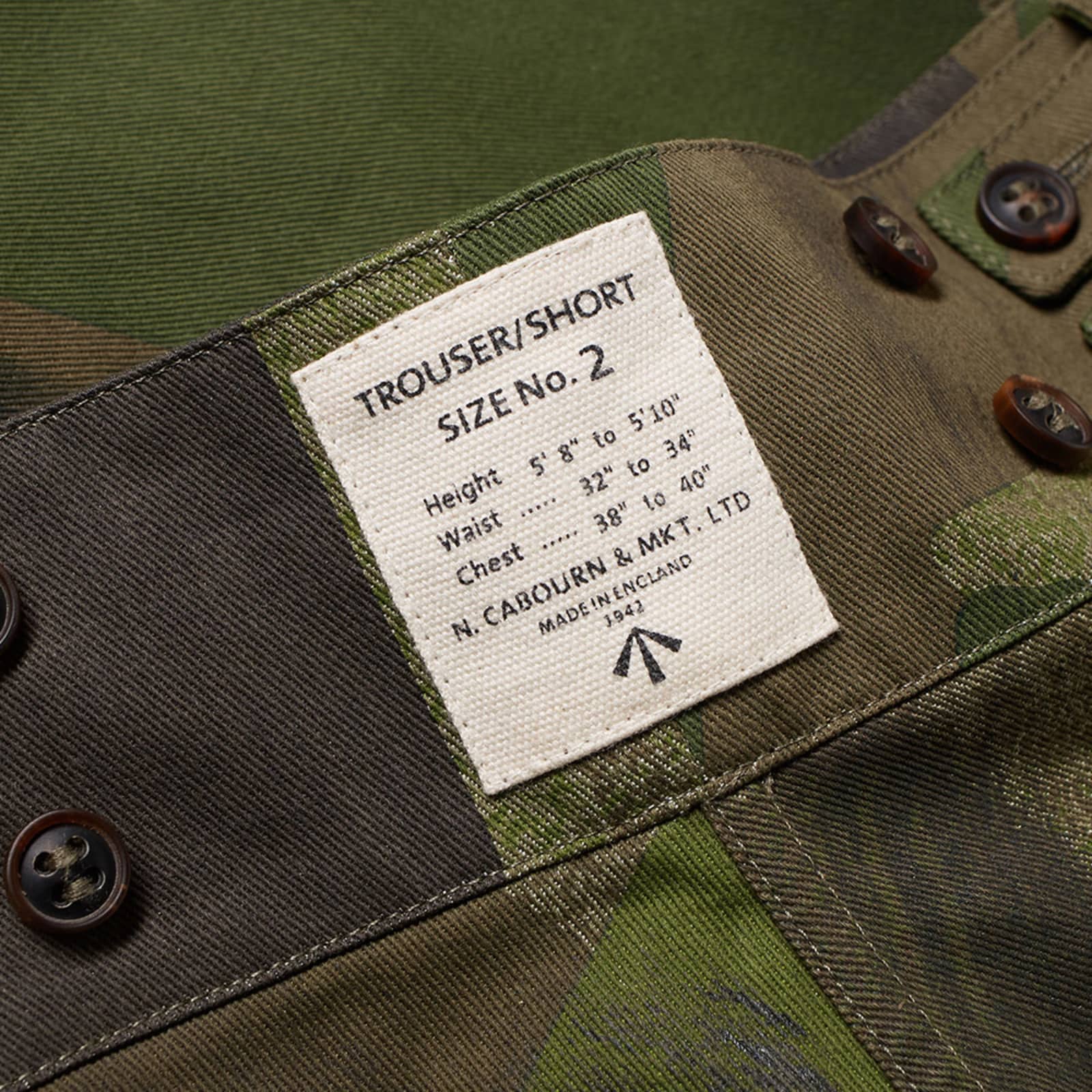 Nigel Cabourn Authentic Buckle Pant Camo | END. (US)