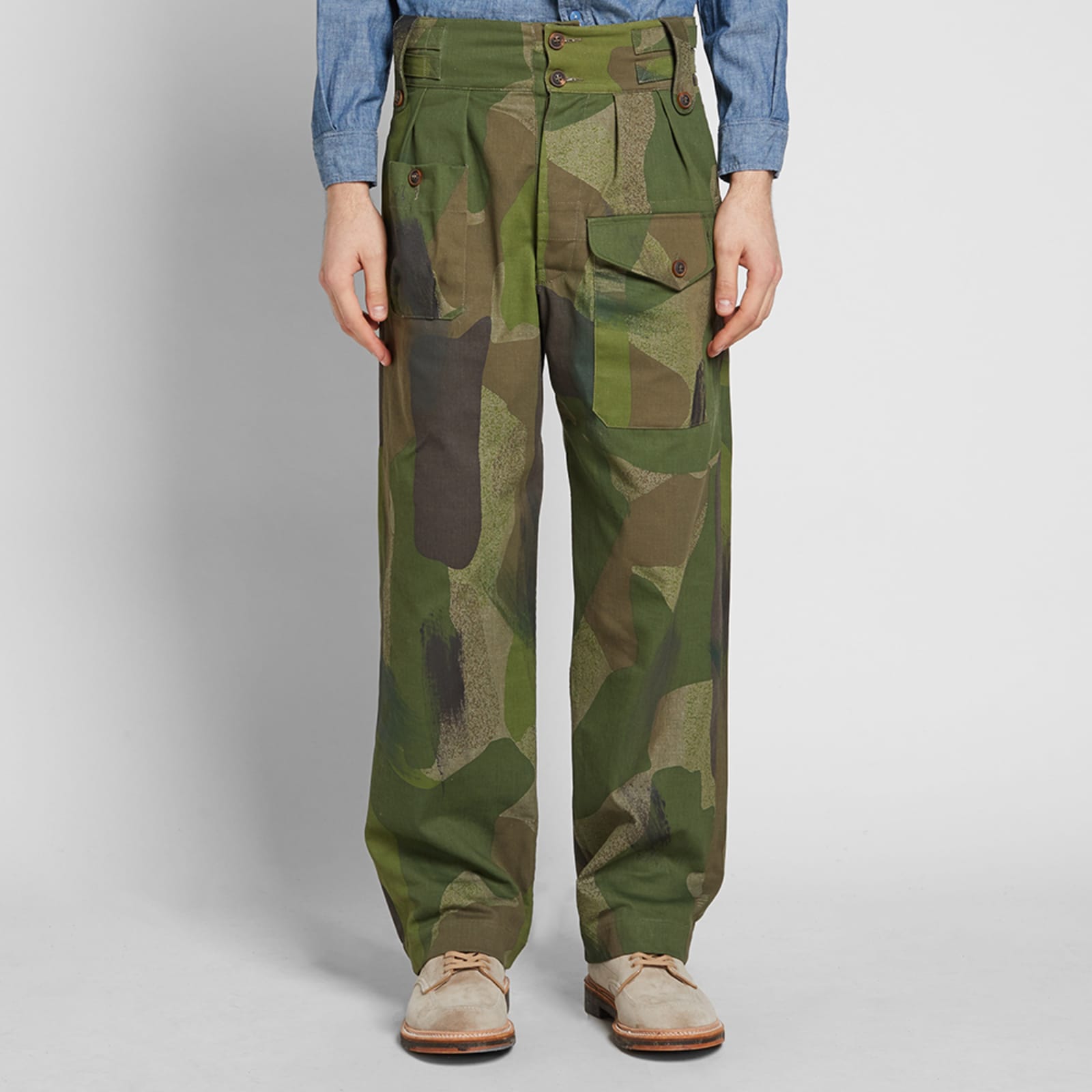 Nigel Cabourn Authentic Buckle Pant Camo | END. (US)