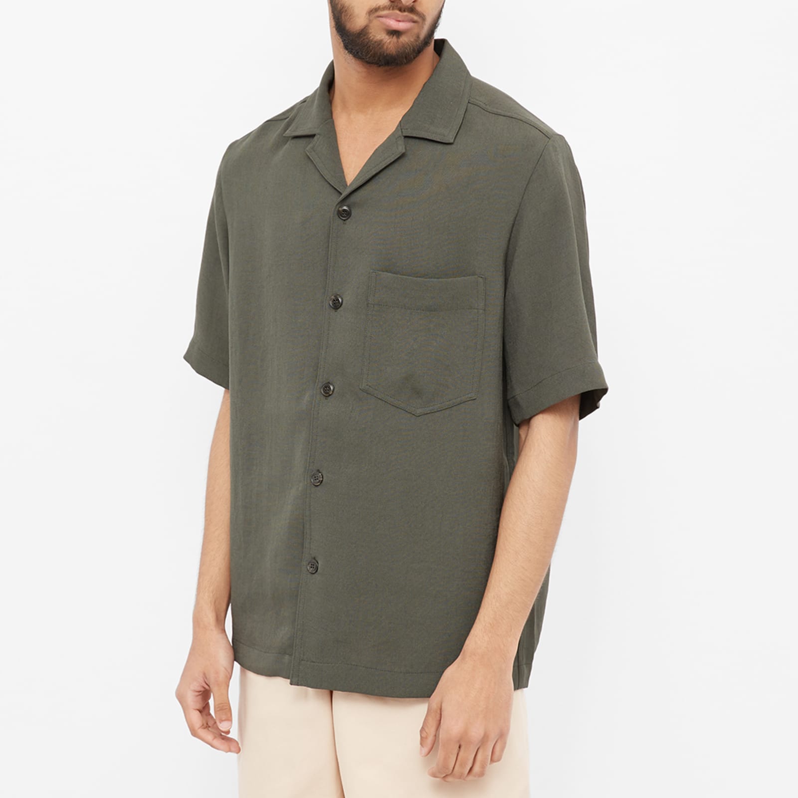 Nanushka Bodil Vacation Shirt Olive | END. (US)
