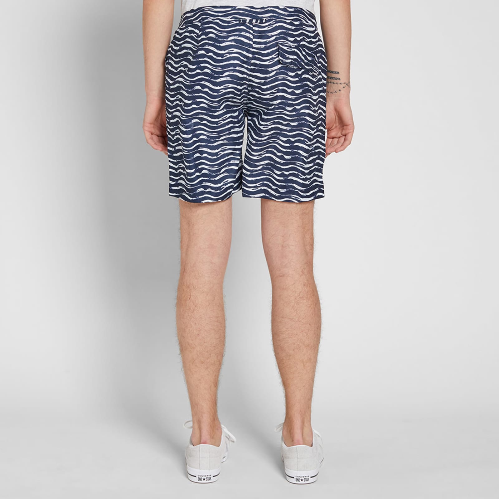 Onia Calder 7.5" Painted Waves Swim Short Deep Navy & White | END. (US)