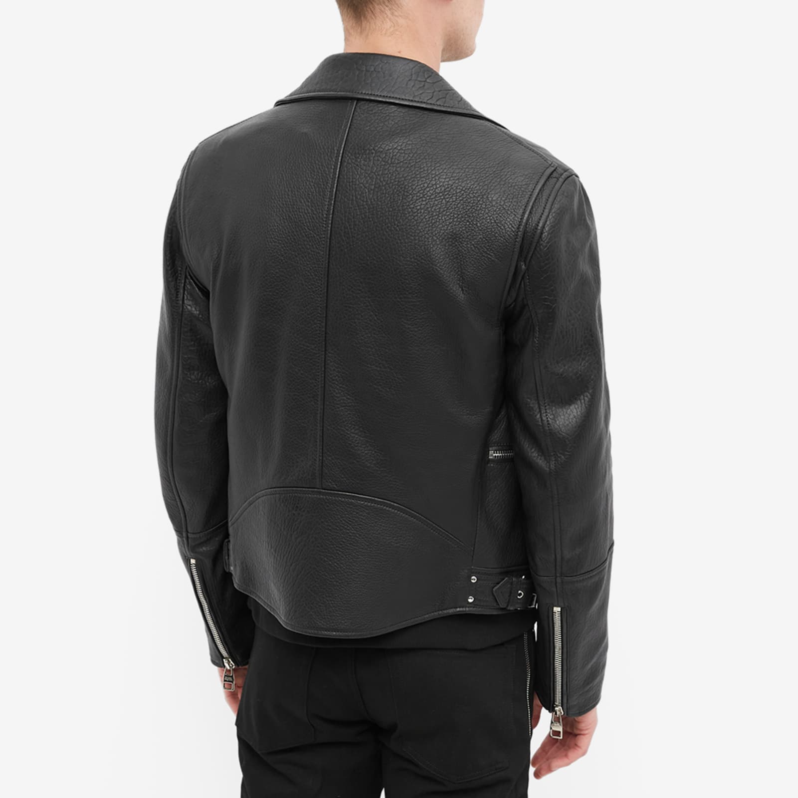 Alexander McQueen Leather Biker Jacket Black | END.