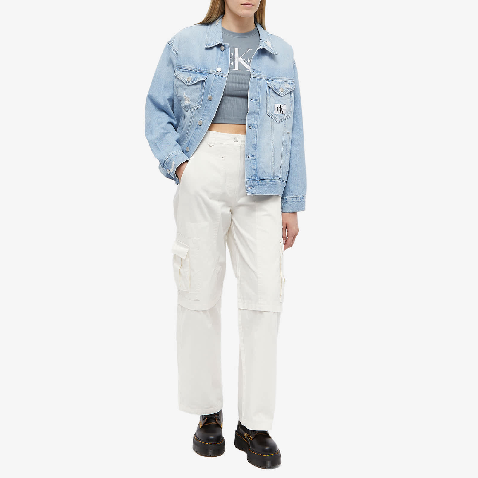 Calvin Klein Dad Denim Jacket Light Denim | END.