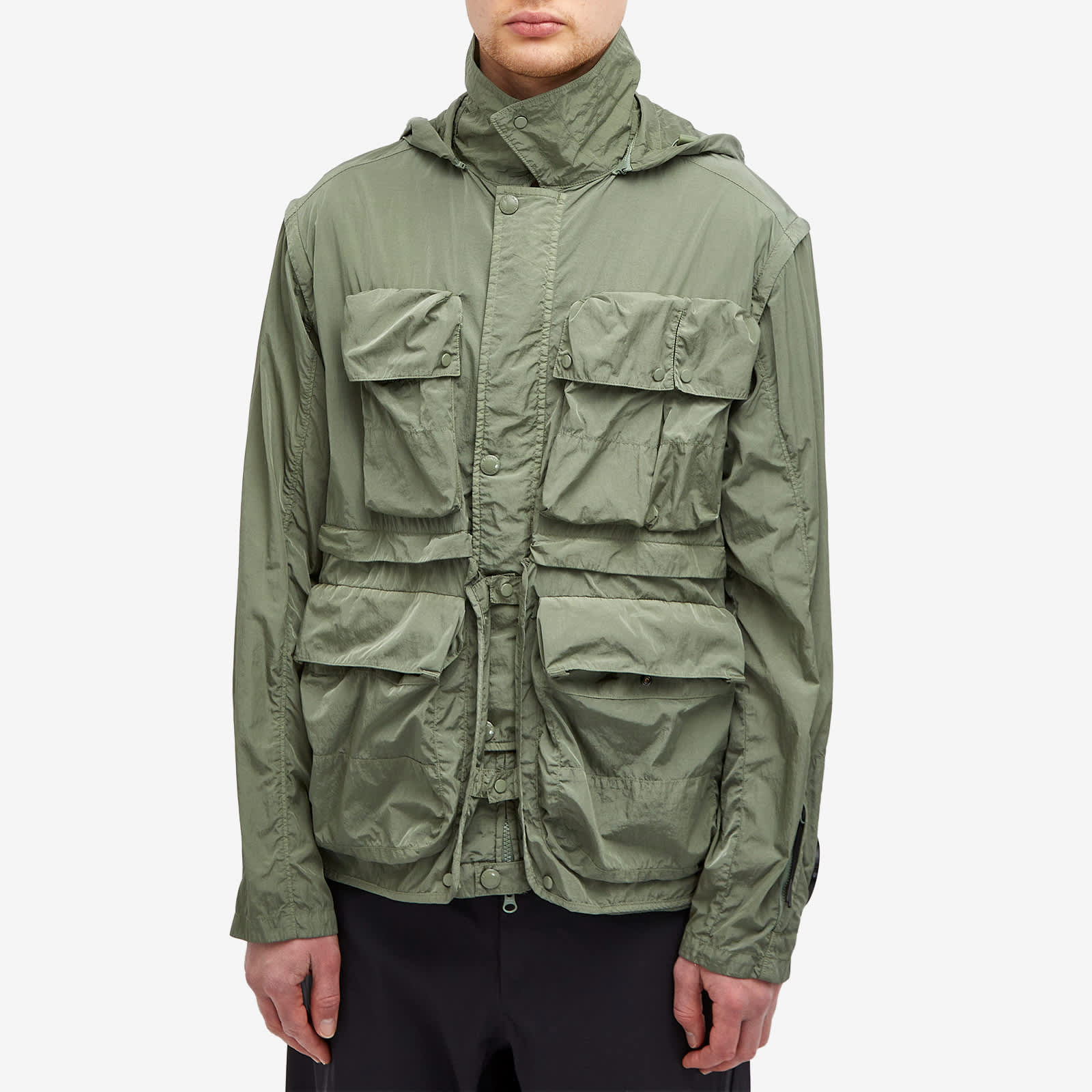 C.P. Company Chrome-R Goggle Utility Jacket Agave Green | END. (GB)