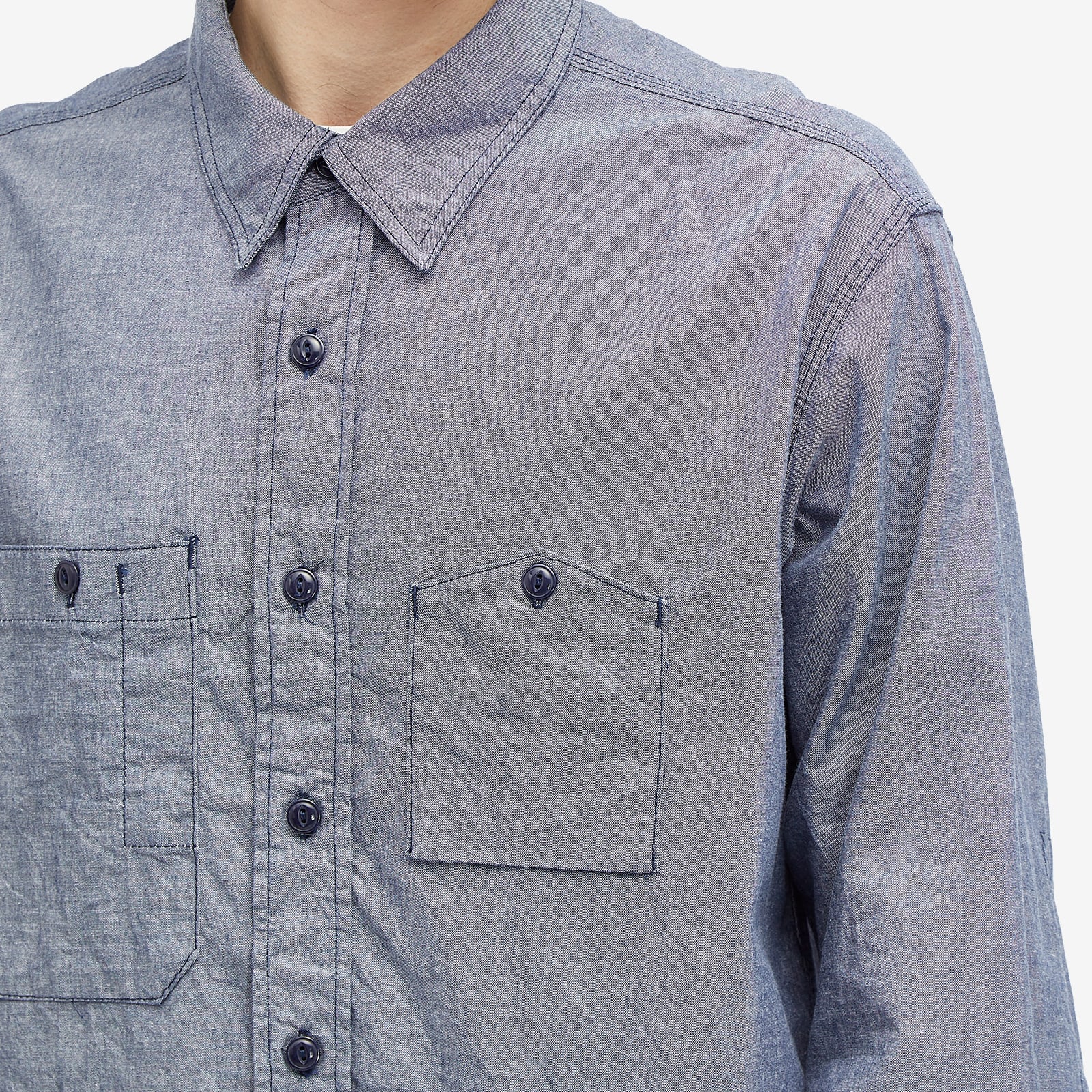Engineered Garments Work Shirt Indigo Cotton Chambray | END. (KR)